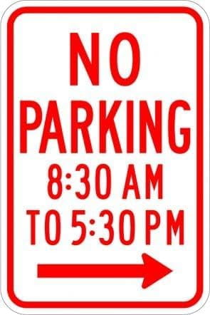 No Parking (time limit) Sign Parking Signs Metal Sign Tin Sign 8x12 ...