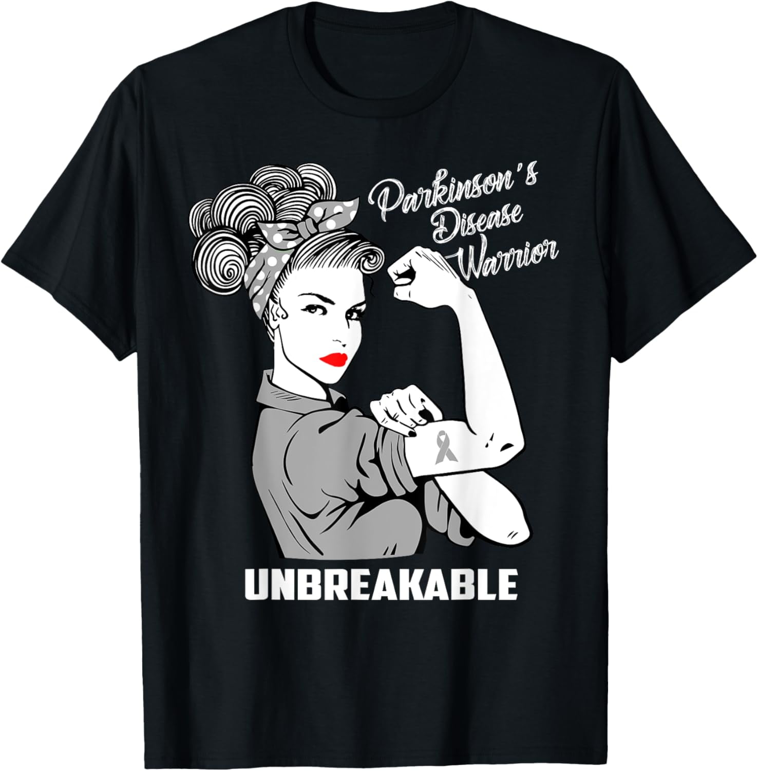 Parkinsons Disease Warrior Unbreakable T-Shirt Awareness T-ShirtMen and ...