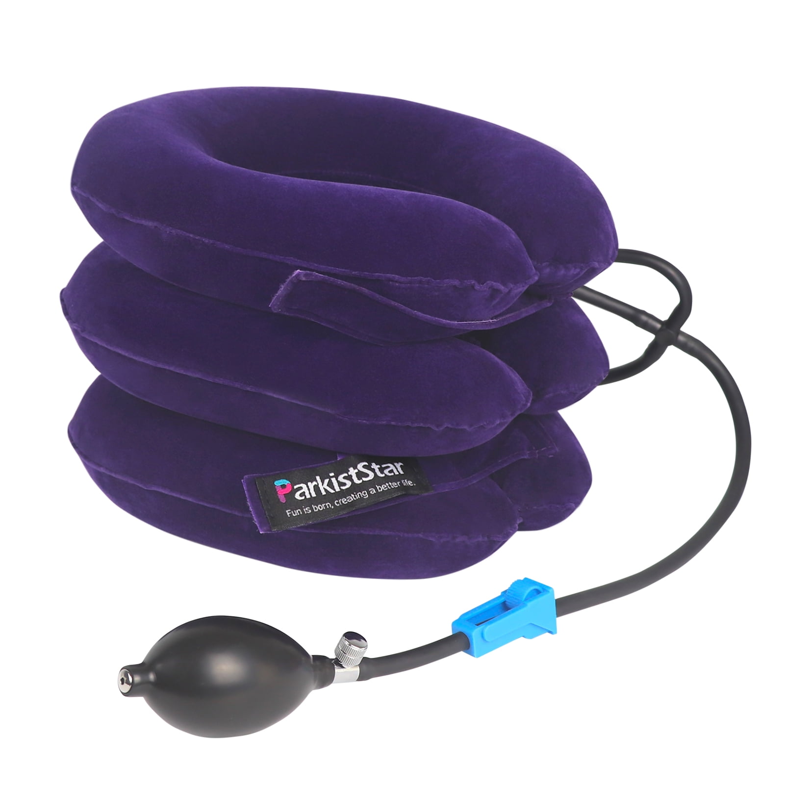 ParkistStar Cervical Neck Traction Device,Three Tube Quick Inflation ...