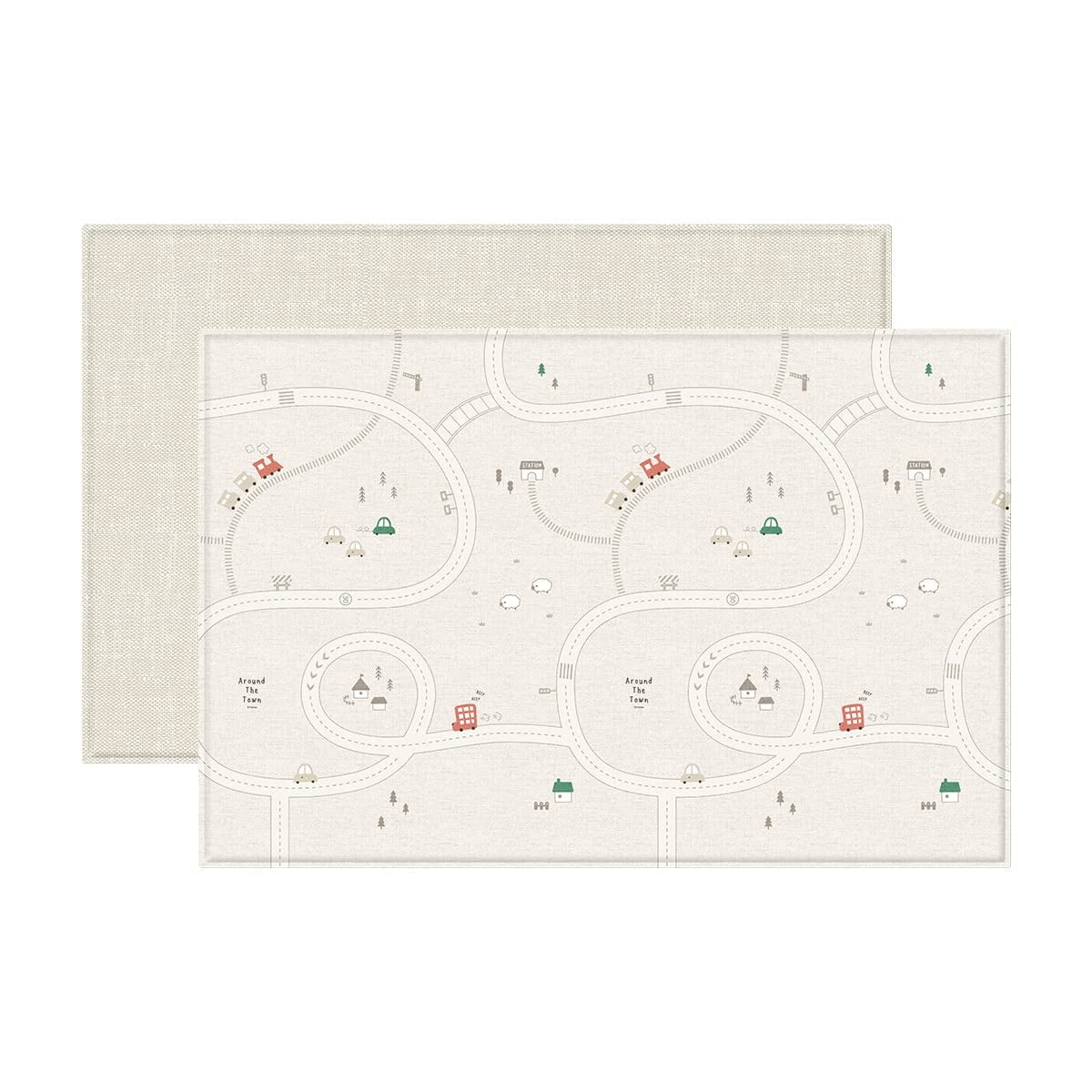 Parklon Ultra-Soft Cushioned Baby Play Mat (Around Town + Fabric Beige ...