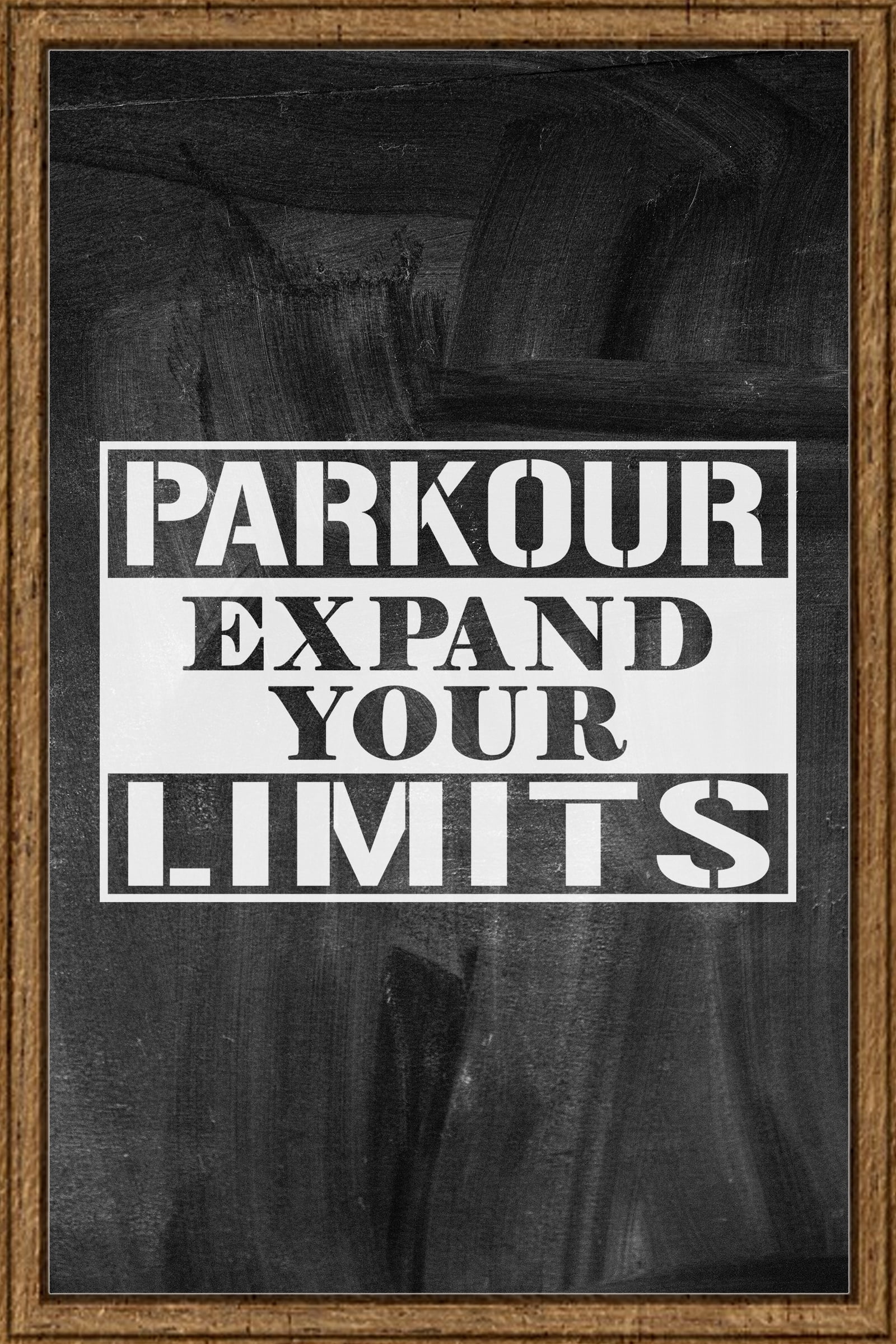 Parkour Expand your limits Training Movement Tin Sign Chalk Board Wall ...