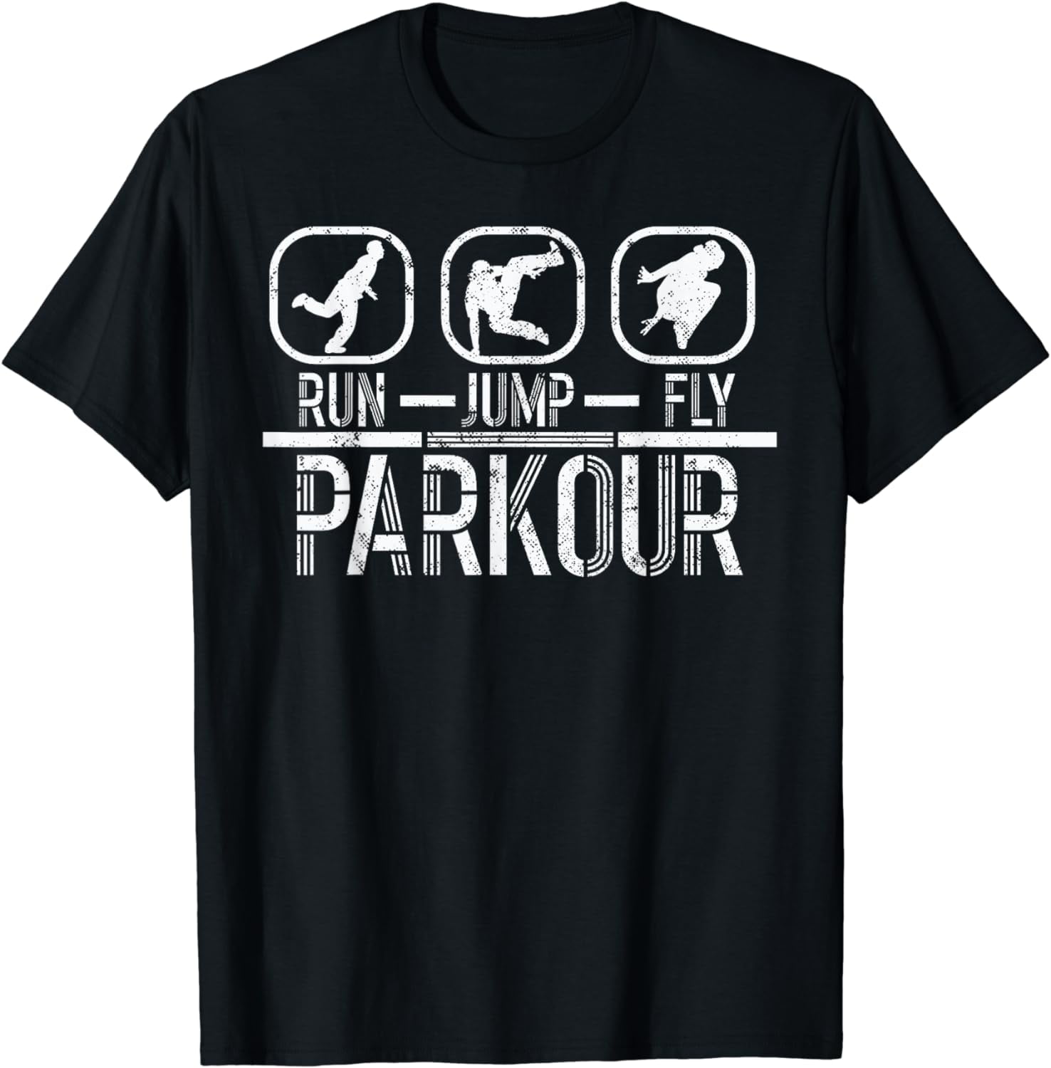 Parkour Run Jump Fly Freerunning Traceur - Freestyle Parkour T-Shirt ...
