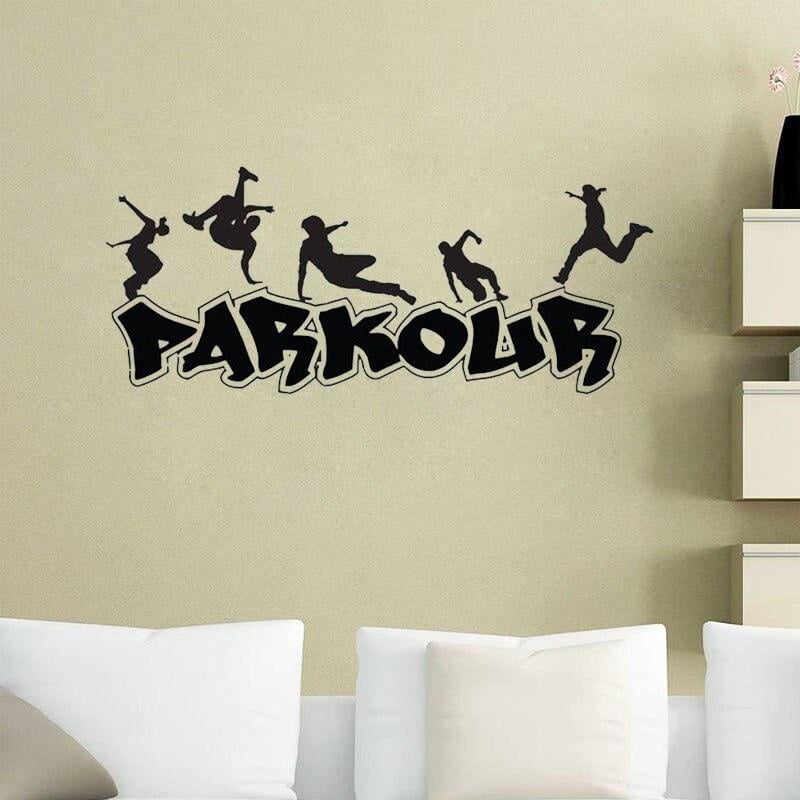 Parkour Wall Decal Extreme Sports Vinyl Stickers Jumping Street Cities ...