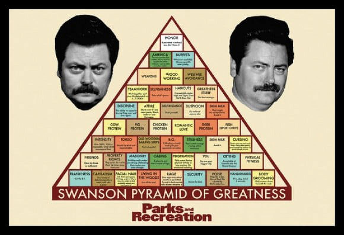 Parks & Rec Pyramid poster Swanson Pyramid Laminated & Framed Poster ...