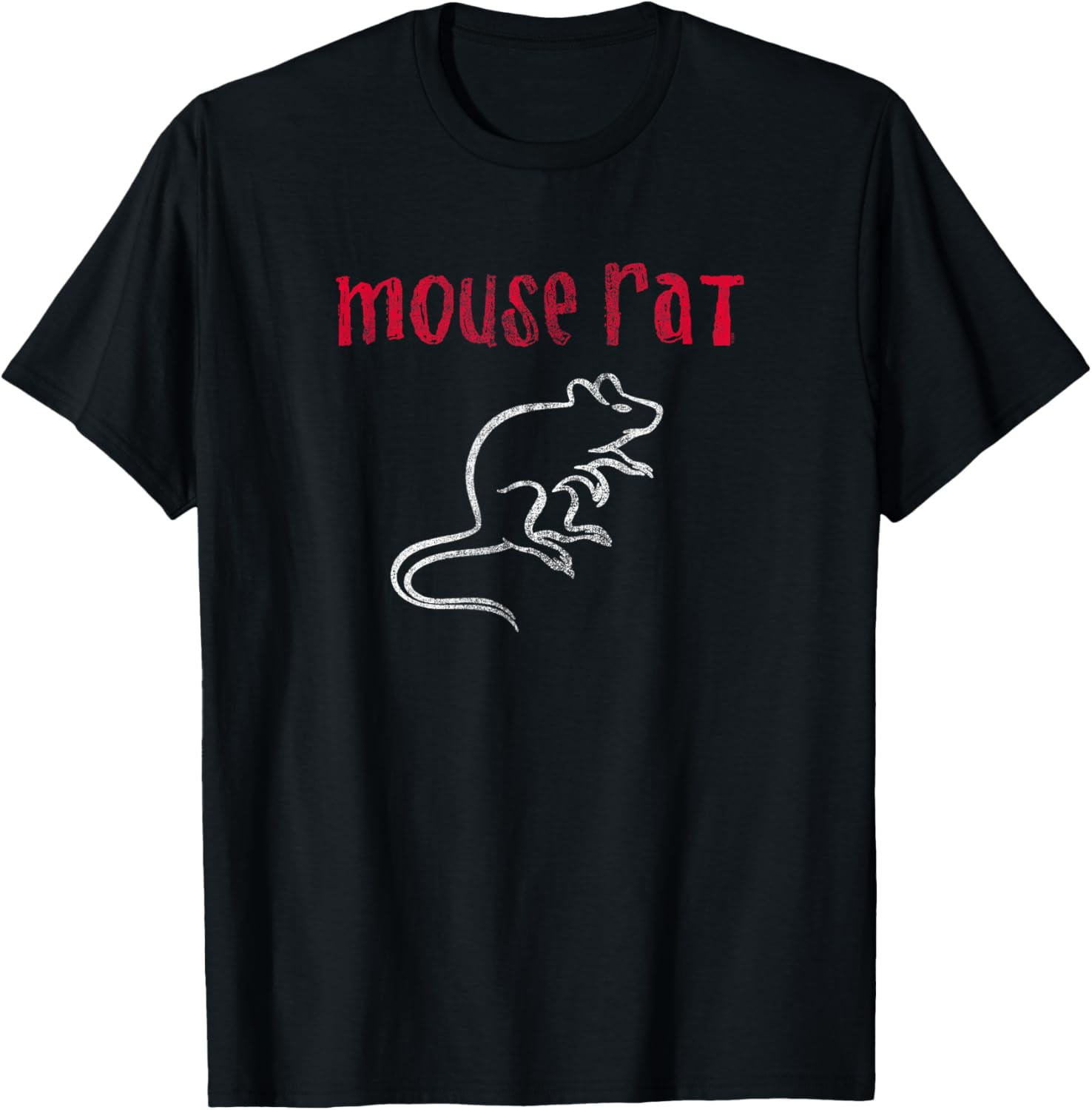 Parks & Recreation Mouse Rat Logo Distressed Short Sleeve T-Shirt ...