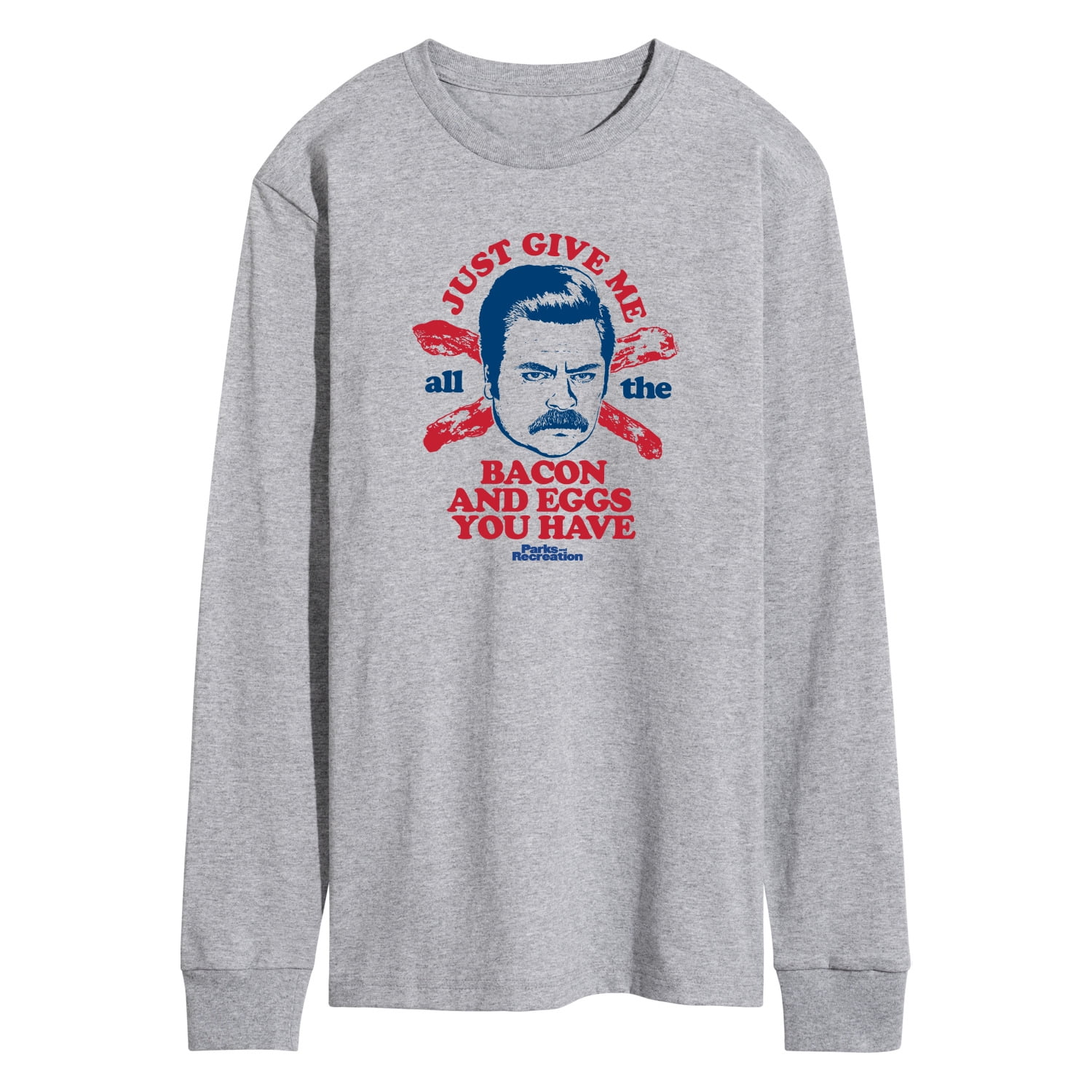Parks and Recreation - Ron Bacon Eggs - Men's Long Sleeve T-Shirt ...