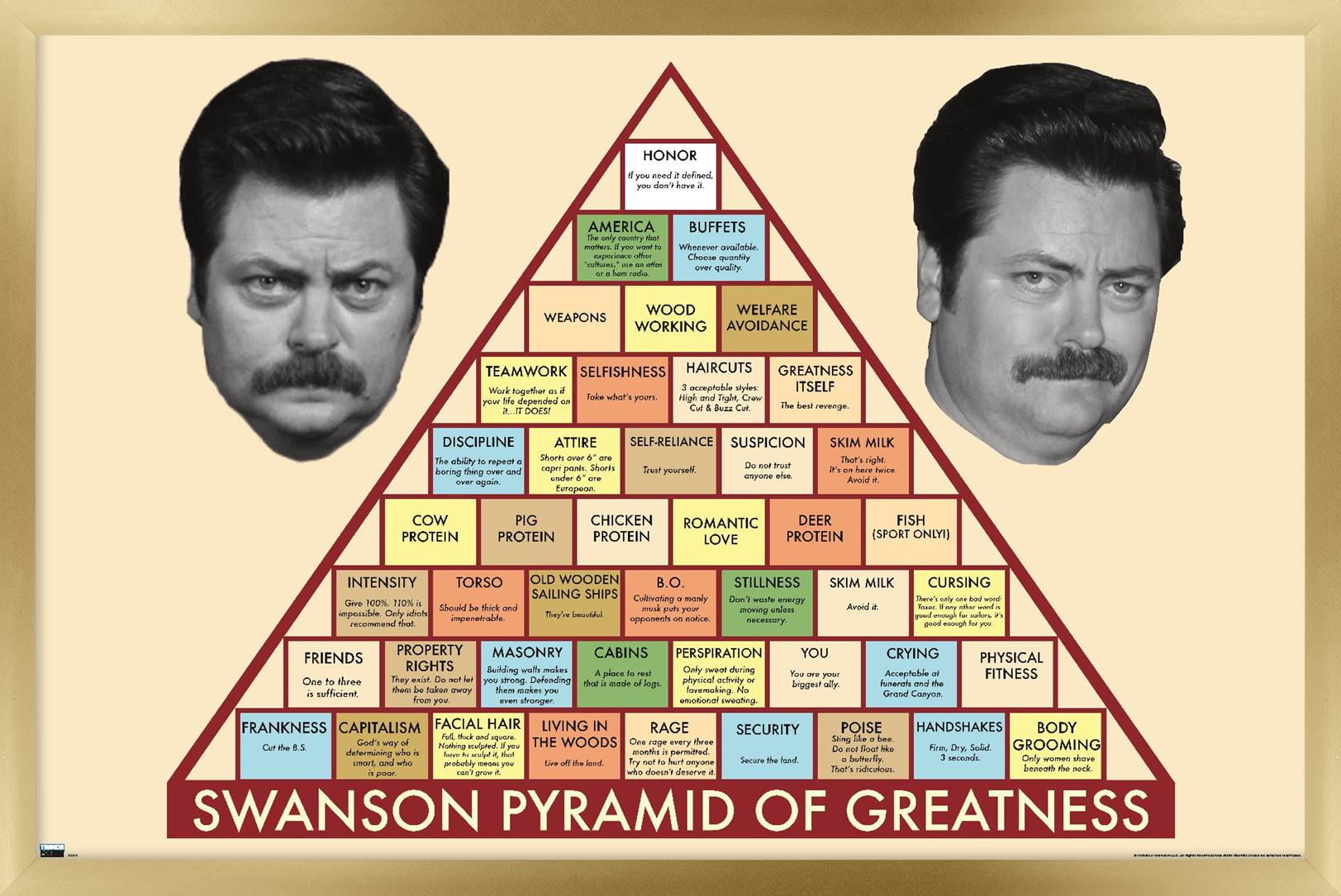 Parks and Recreation - Ron Swanson Pyramid Wall Poster, 14.725" x 22. ...