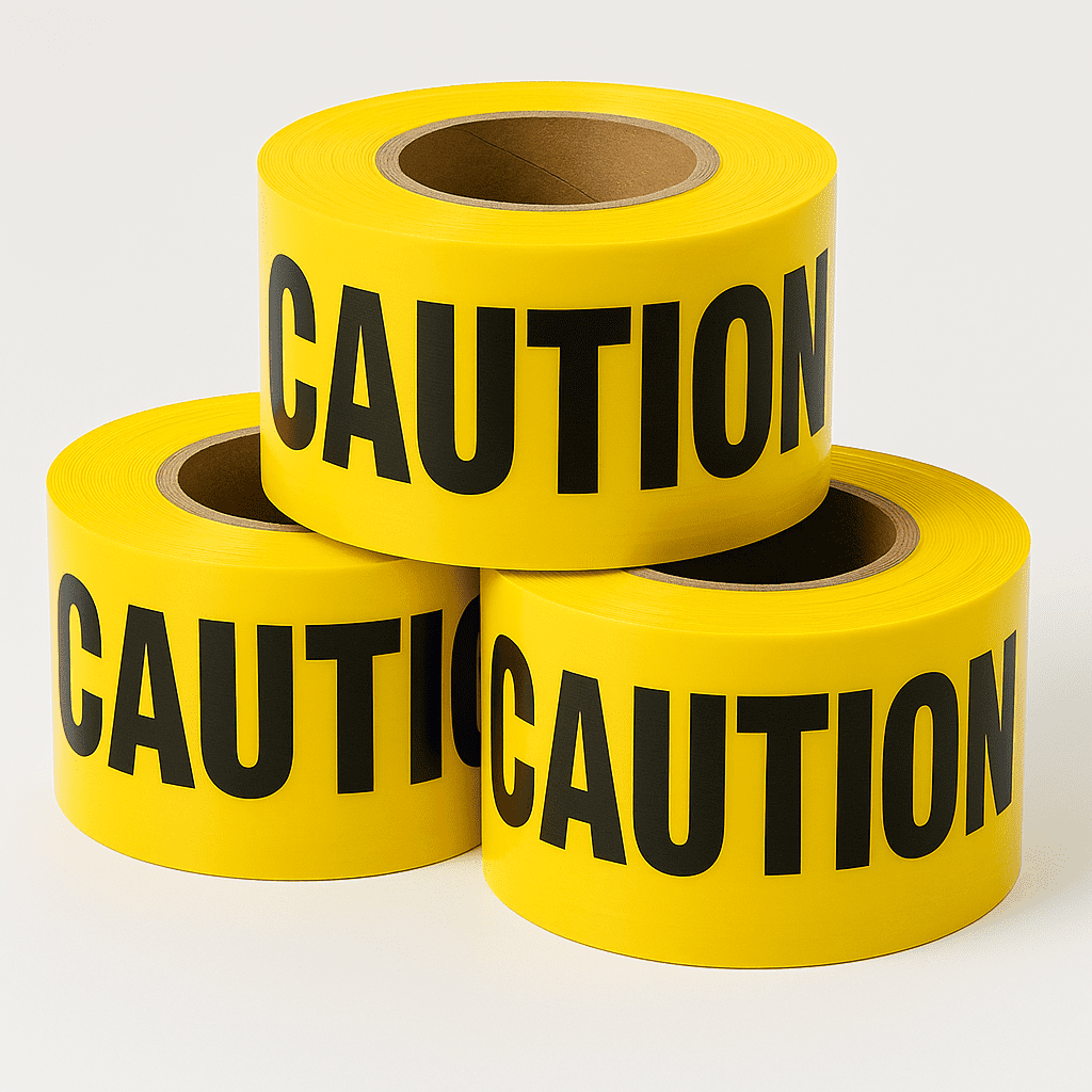 Parkway Essentials Yellow Caution Tape Roll - 3 inch x 1000 Feet - Pack of 3 – (3000 ft Total ...