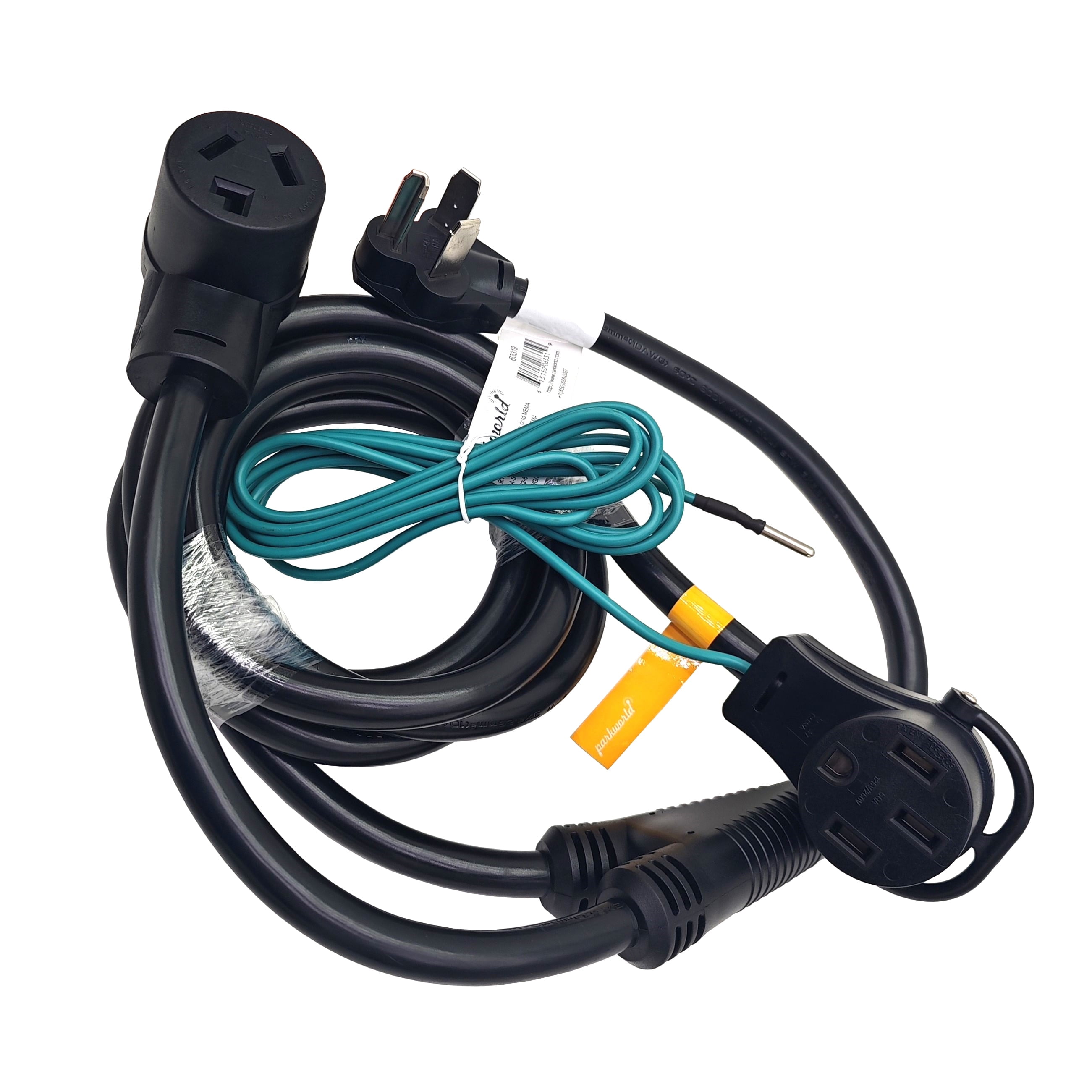 Parkworld 60318B Y Splitter Cord Adapter, NEMA 10-30 Male Plug to Dryer ...