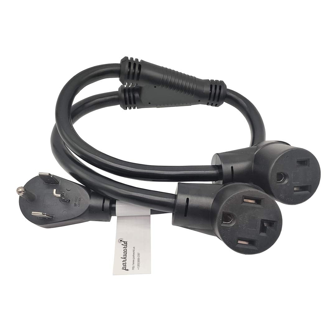 Parkworld 62152 Dryer Splitter, NEMA 14-30 Male Plug to 14-30 ＆ 6-50 ...