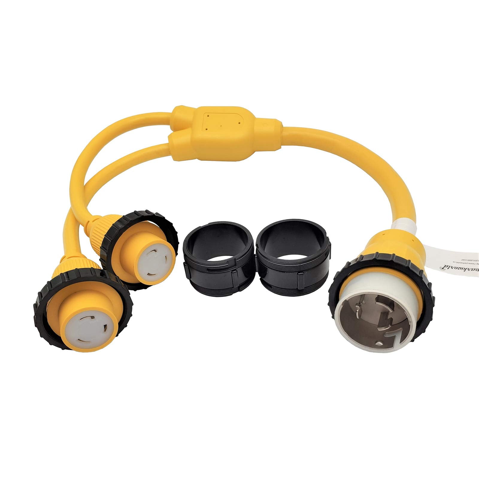 Parkworld 62169 Splitter Marine Shore Power Y Adapter 50A 125V Plug SS1 ...