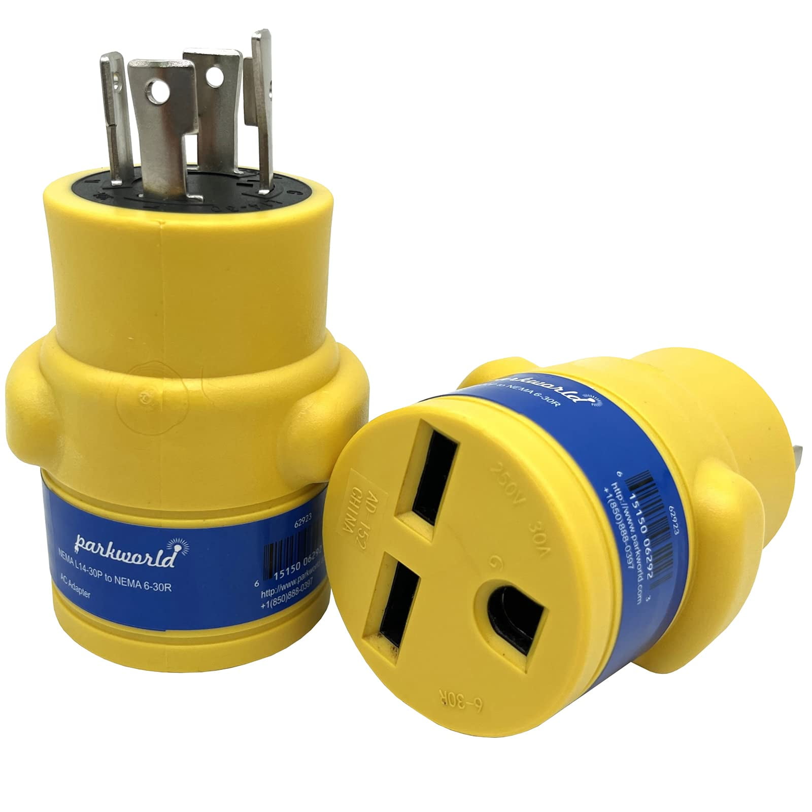 Parkworld 62923 NEMA L14-30P to 6-30R Adapter 4-Prong Generator 30A ...