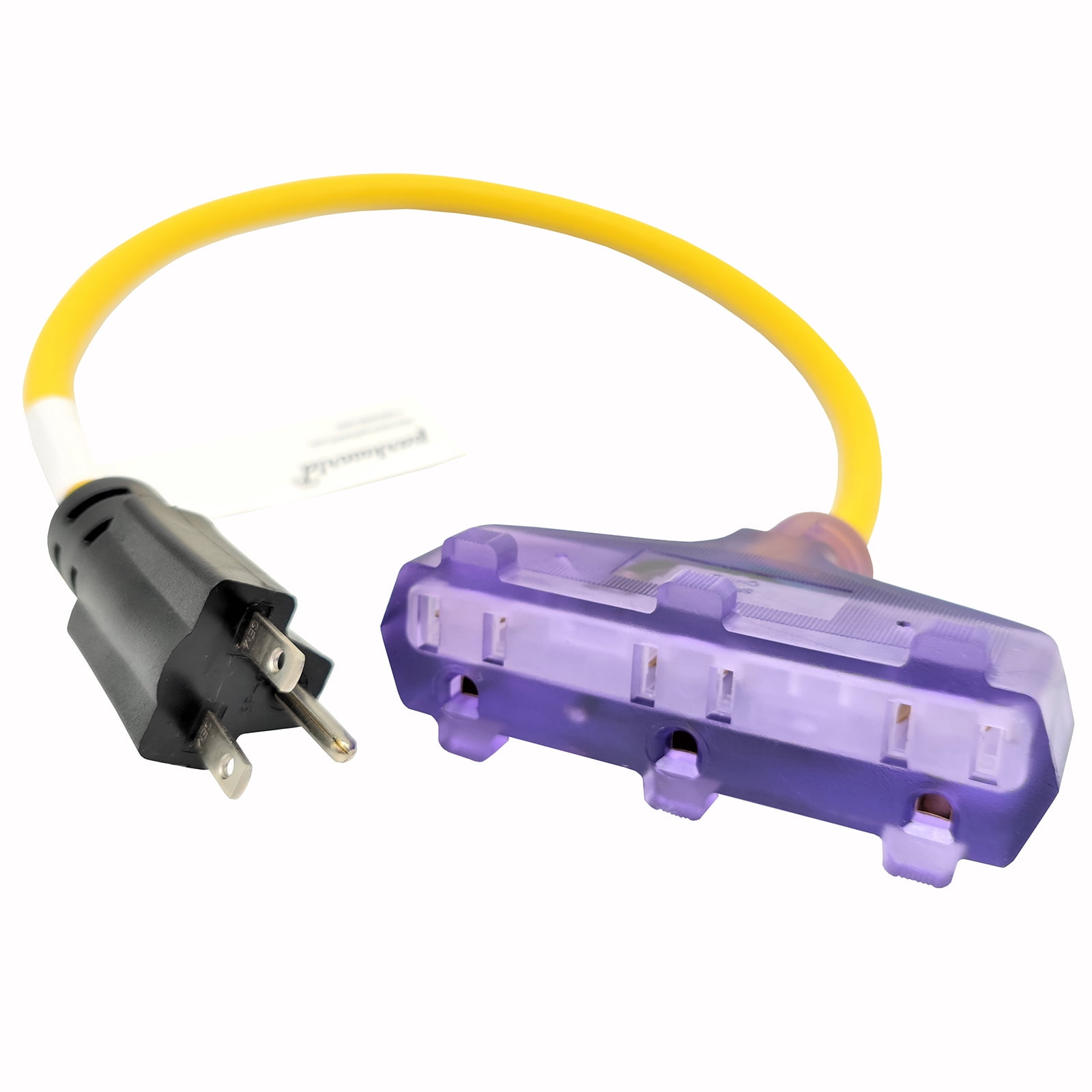 Parkworld 63524 Power Adapter Cord NEMA 6-15P Male to (3)5-15R ...