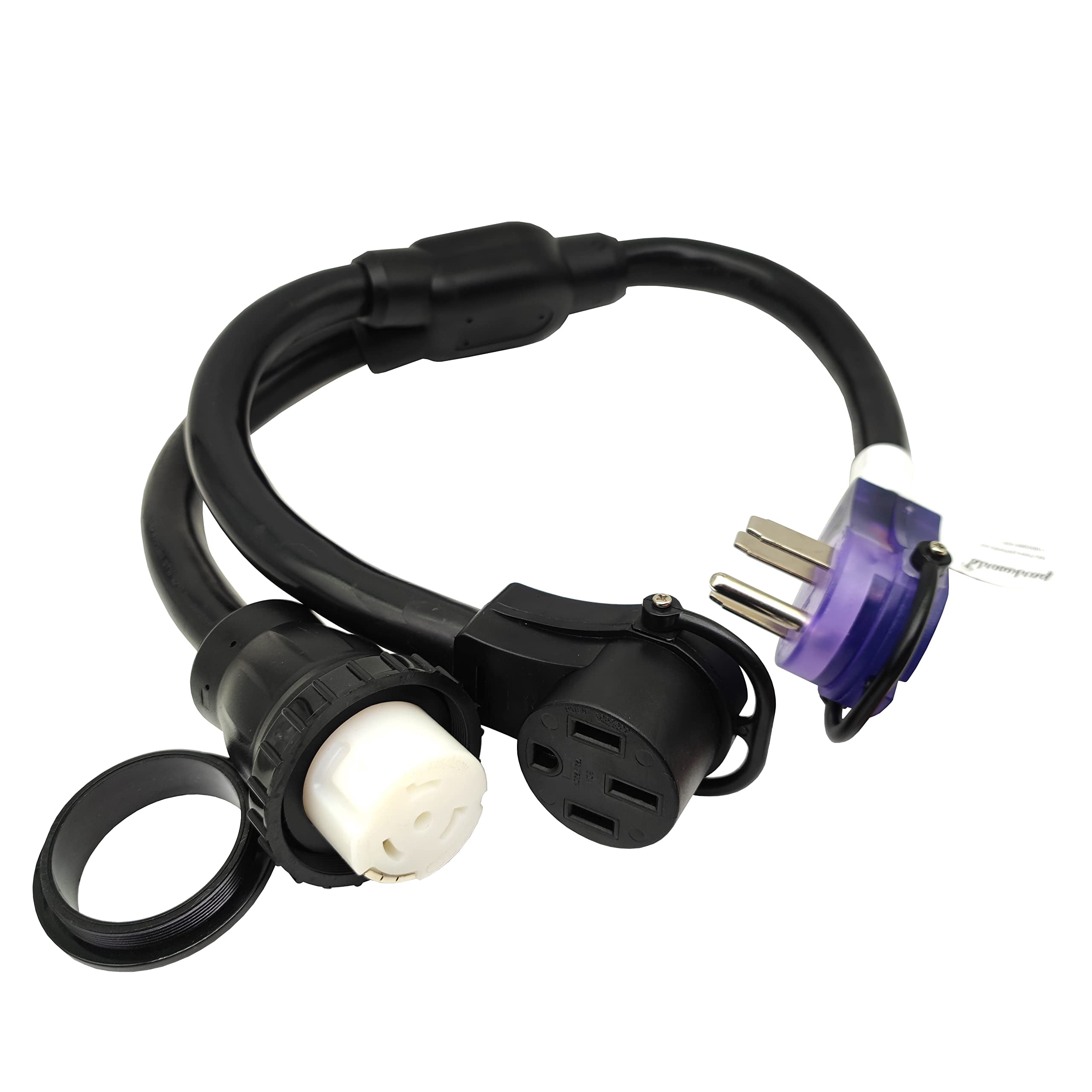 Parkworld 63821 RV 50 AMP Splitter Adapter NEMA 14-50P to SS2-50R for ...