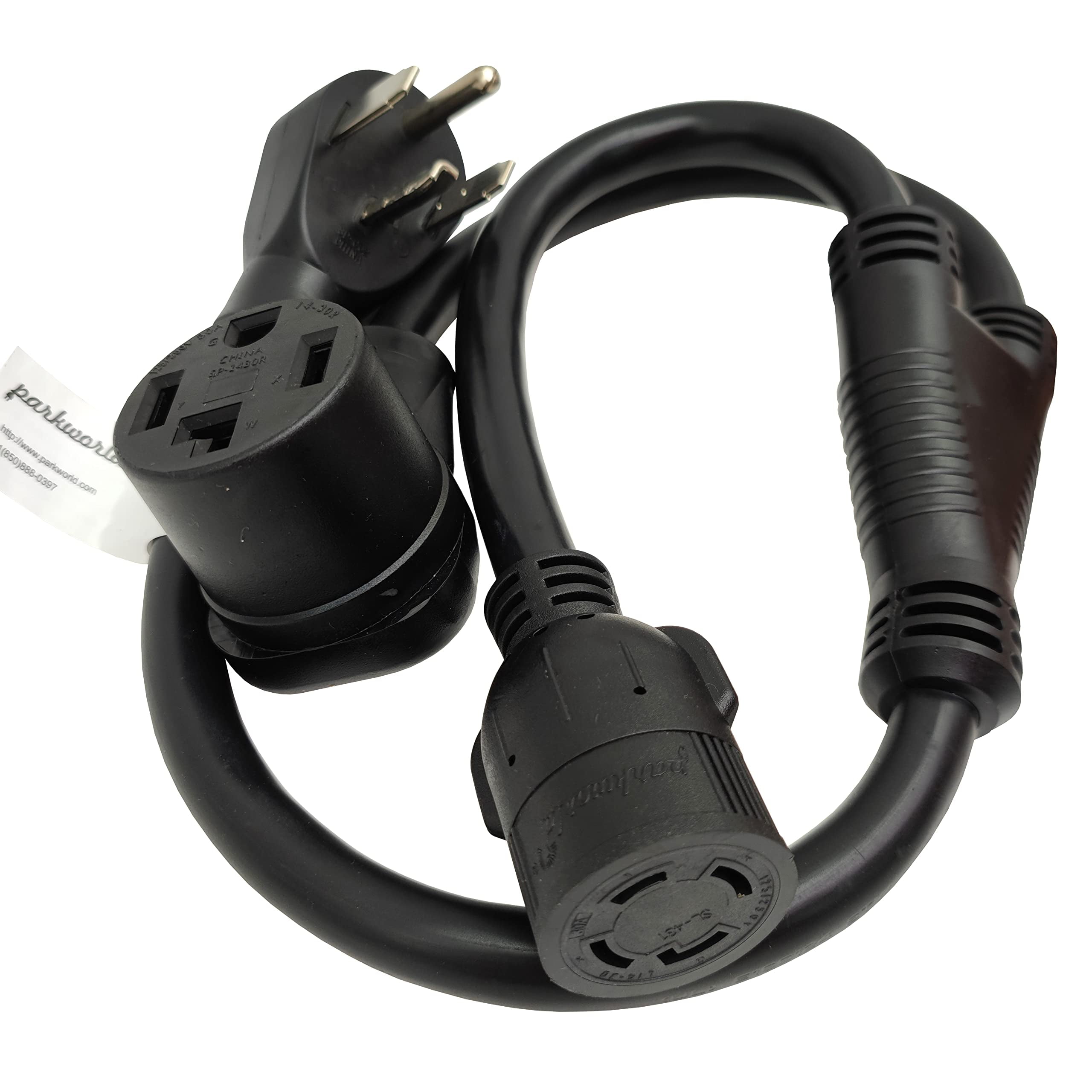 Parkworld 64286 NEMA 14-30P to L14-30R Splitter Cord, NEMA 14-30 Dryer ...