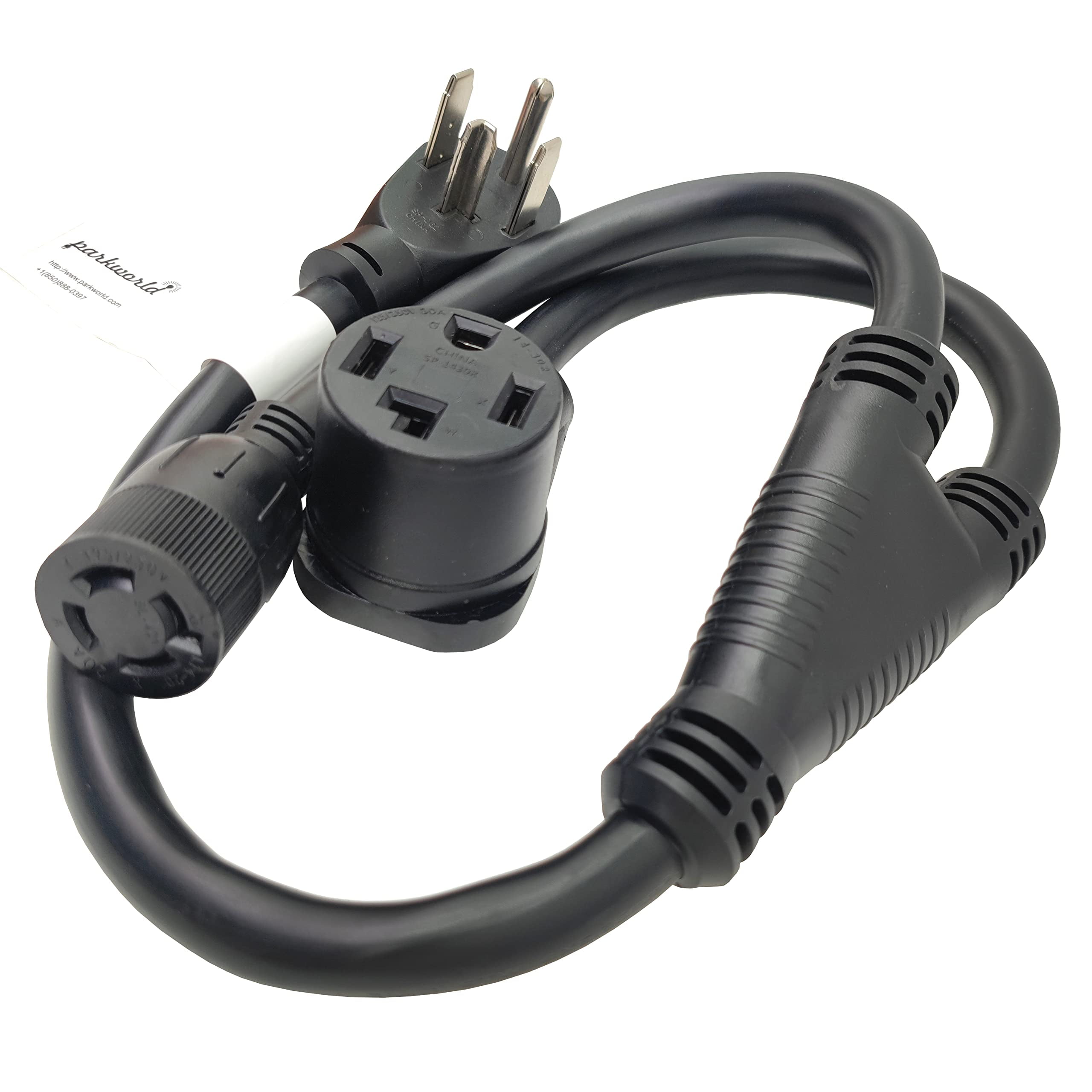 Parkworld 64293 NEMA 14-30P to L14-20R Splitter Cord, NEMA 14-30 Dryer ...