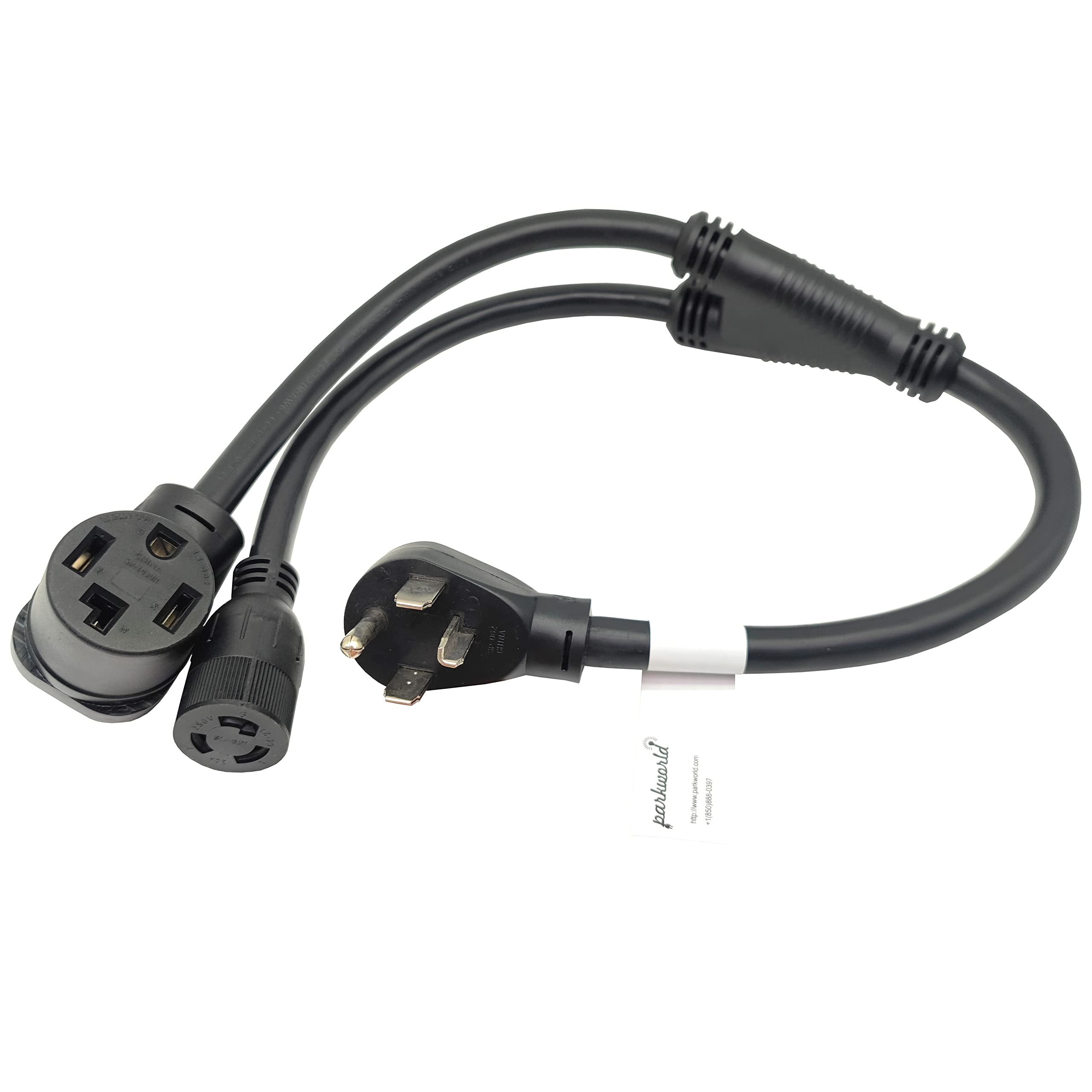 Parkworld 64323 NEMA 14-30P to L6-20R Splitter Cord, NEMA 14-30 Dryer 4 ...