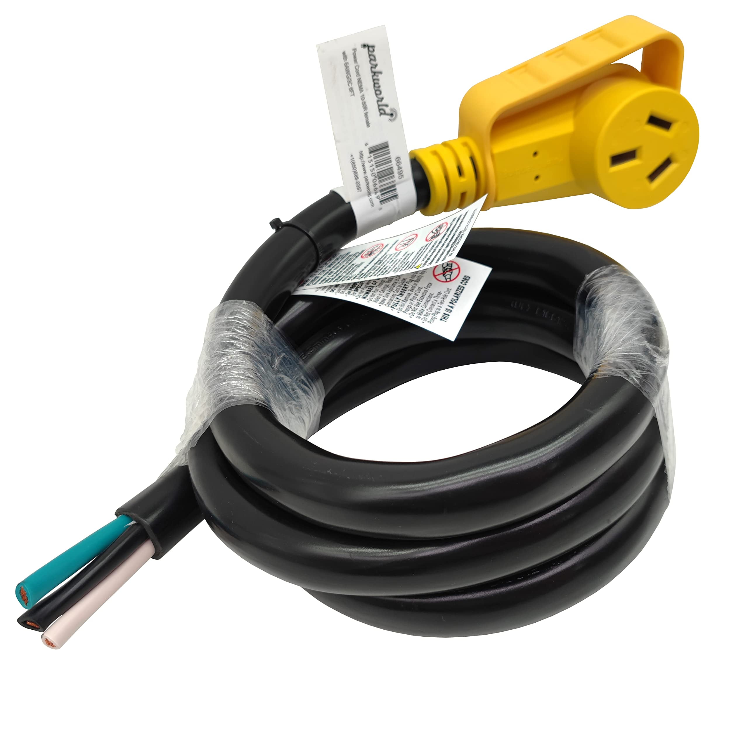 Parkworld 66501 NEMA 10-50 Female Lighted Outlet with Handle Power Cord ...