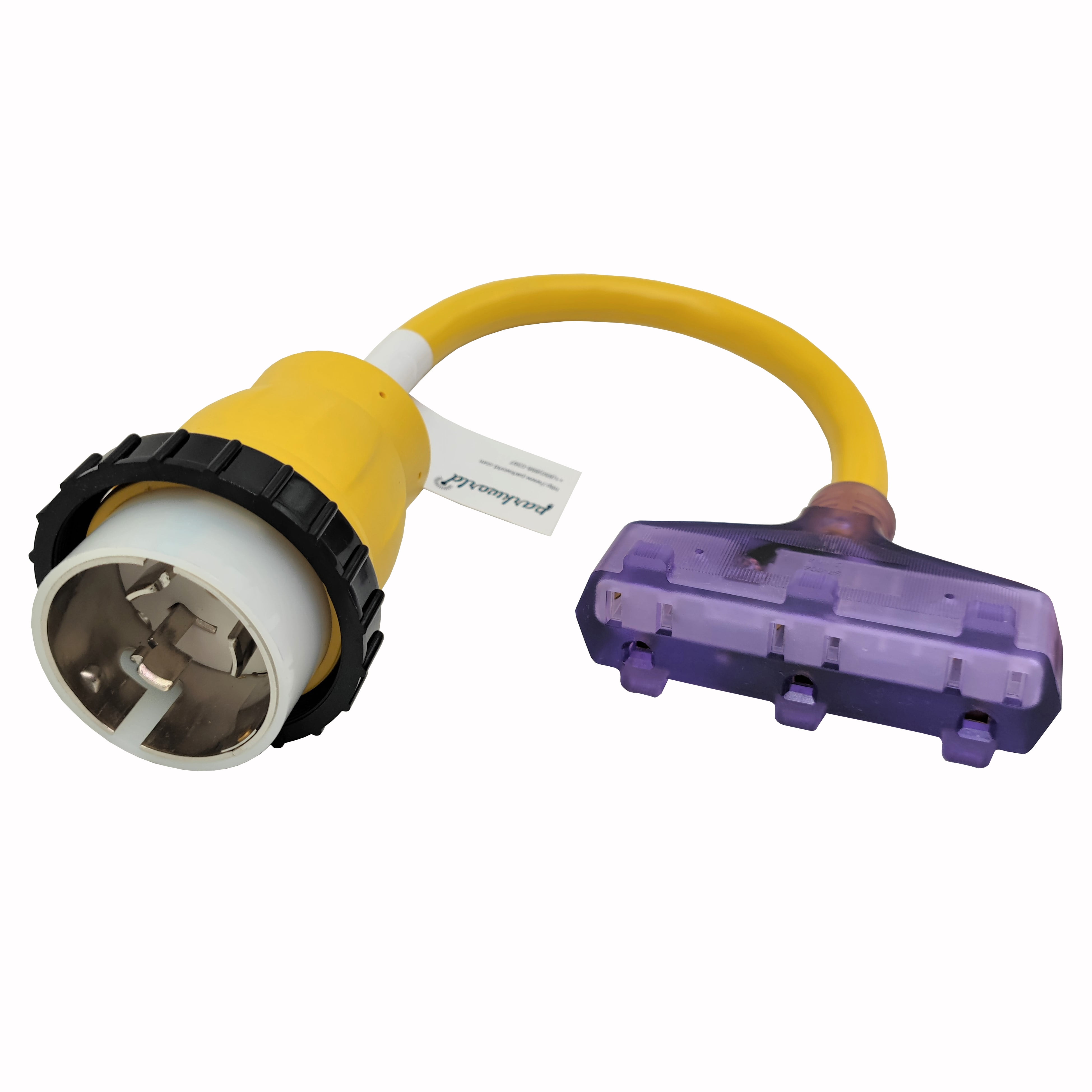 Parkworld 68017 RV Shore power 50A Male SS2-50P to 5-15R Female 15A Tri ...