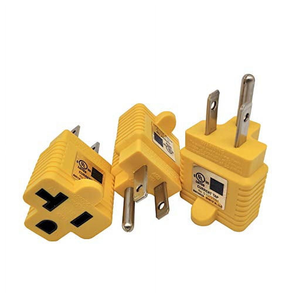 Parkworld 68215 UL Listed 15 amp to T-Blade 20 amp Adapter, Household ...