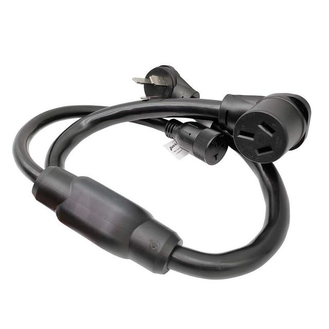 Parkworld 68857 NEMA 10-50 Splitter Cord, Industrial Male Plug 10-50P to 10-50R & 6-20R (T-Blade ...