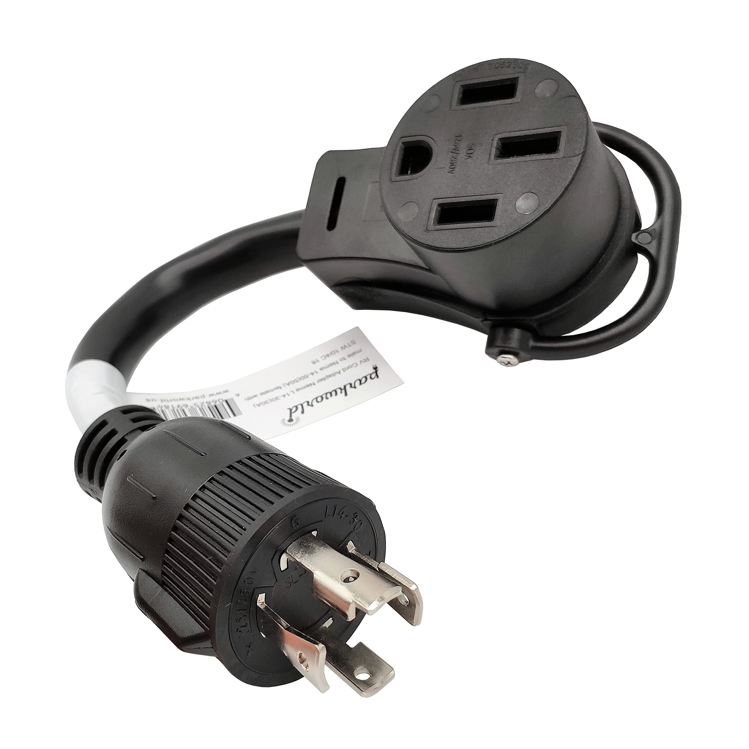 Parkworld Power Adapter Cord, 4-Prong Generator 30A L14-30P Male to RV ...