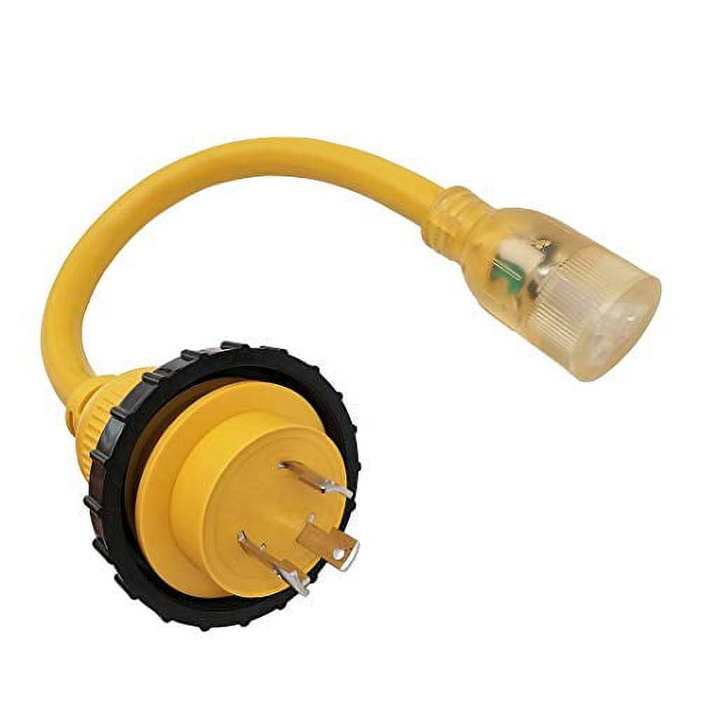 Parkworld 691975D RV Pigtail Shore power 30A to 20A Dogbone Adapter ...
