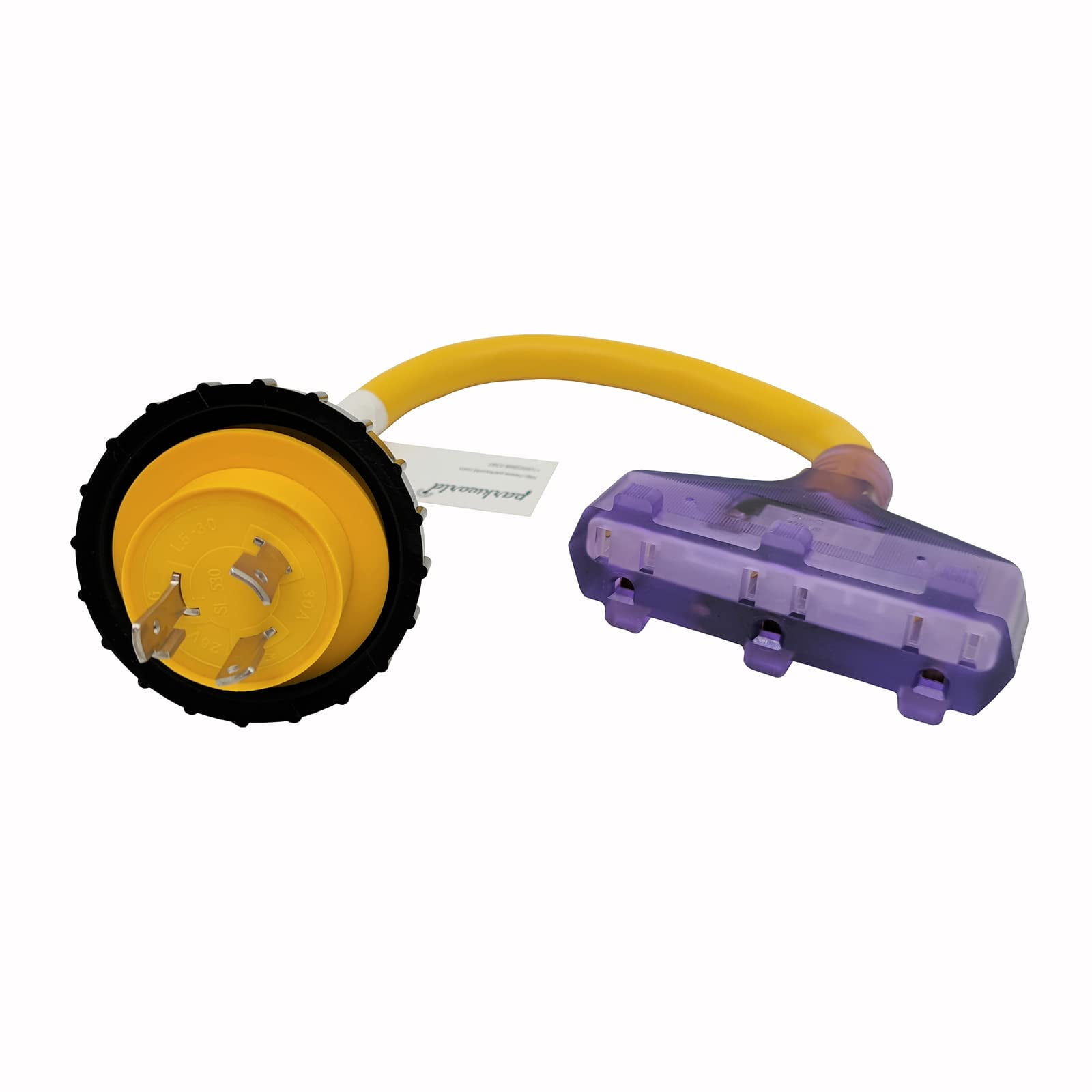 Parkworld 691975E RV Shore Power 30A Male L5-30P to 5-15R Female 15A ...
