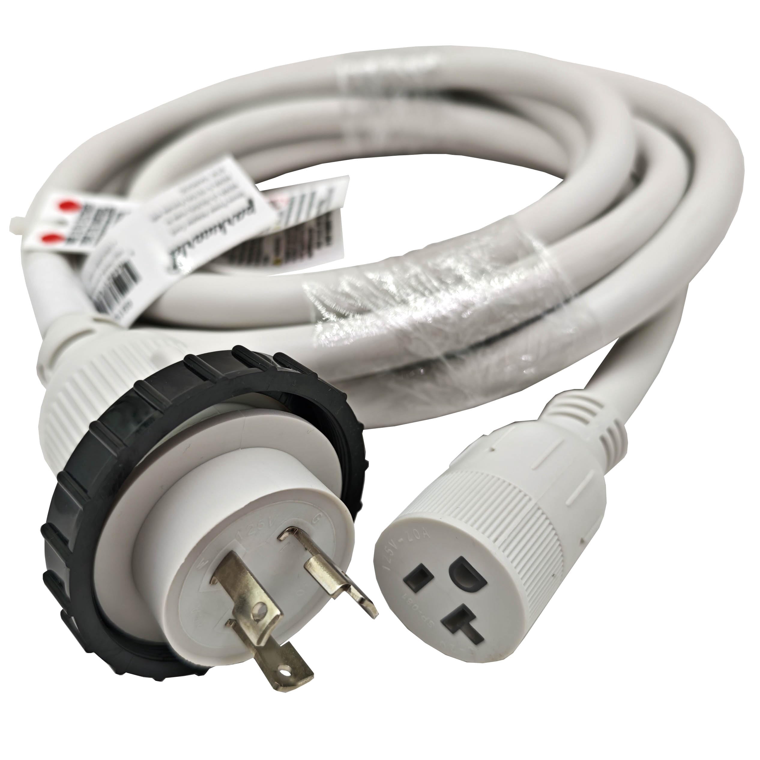 Parkworld 691975Y RV Pigtail, Shore Power 30A Male L5-30P to 5-20R T ...