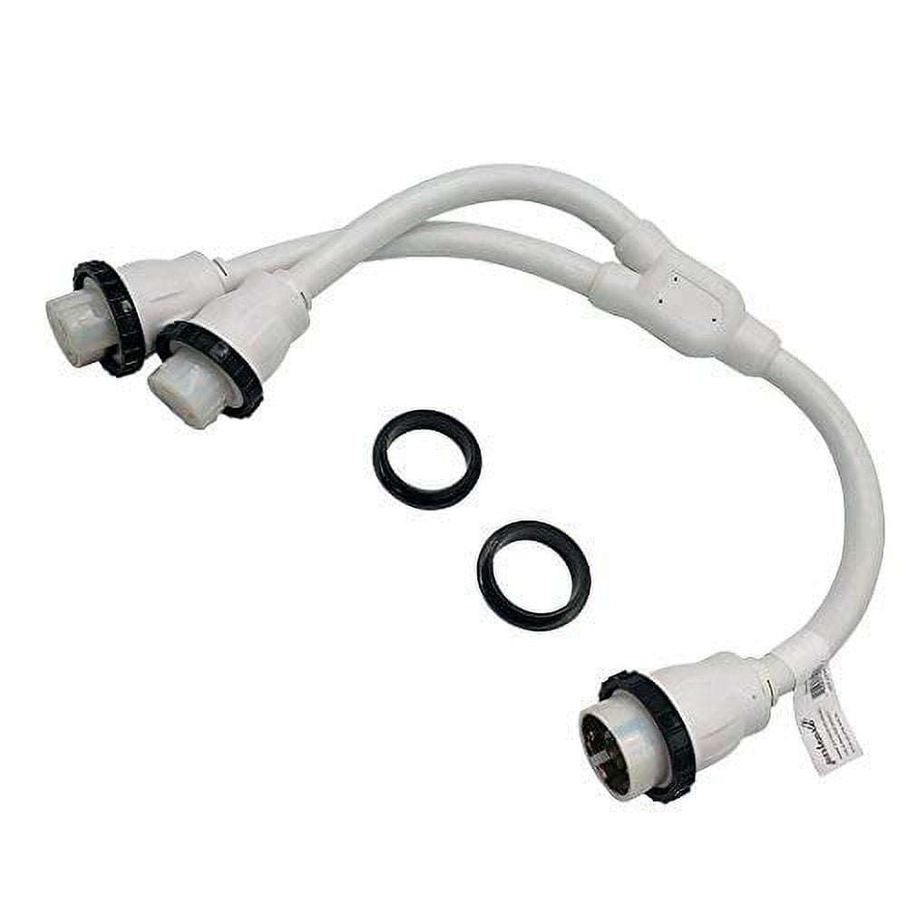 Parkworld 692057W Marine Shore Power 50 AMP Splitter, SS2-50P Male Plug ...