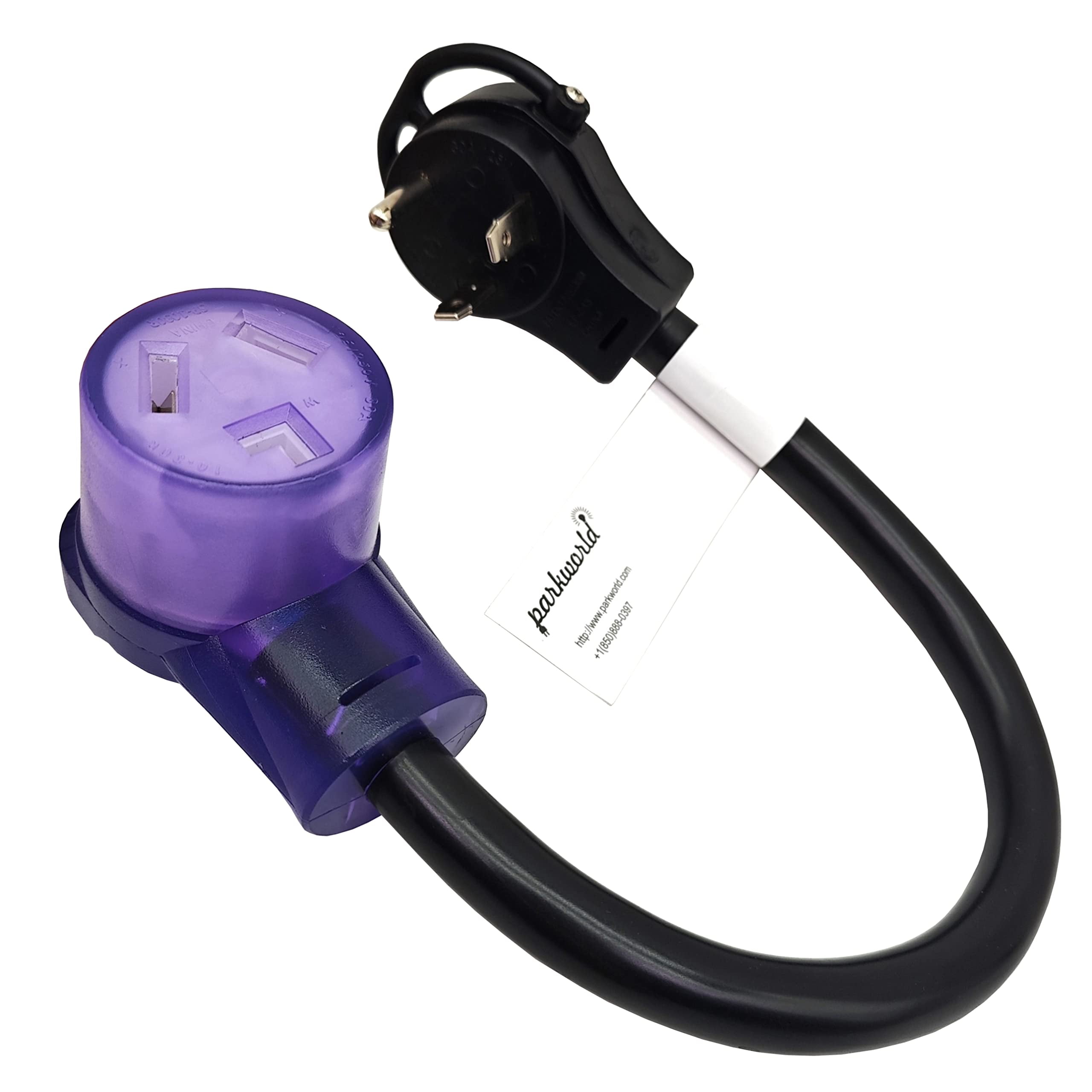 Parkworld 78844 RV 30A 3-Prong Plug NEMA TT-30P to 10-30R Dryer 3-Prong ...