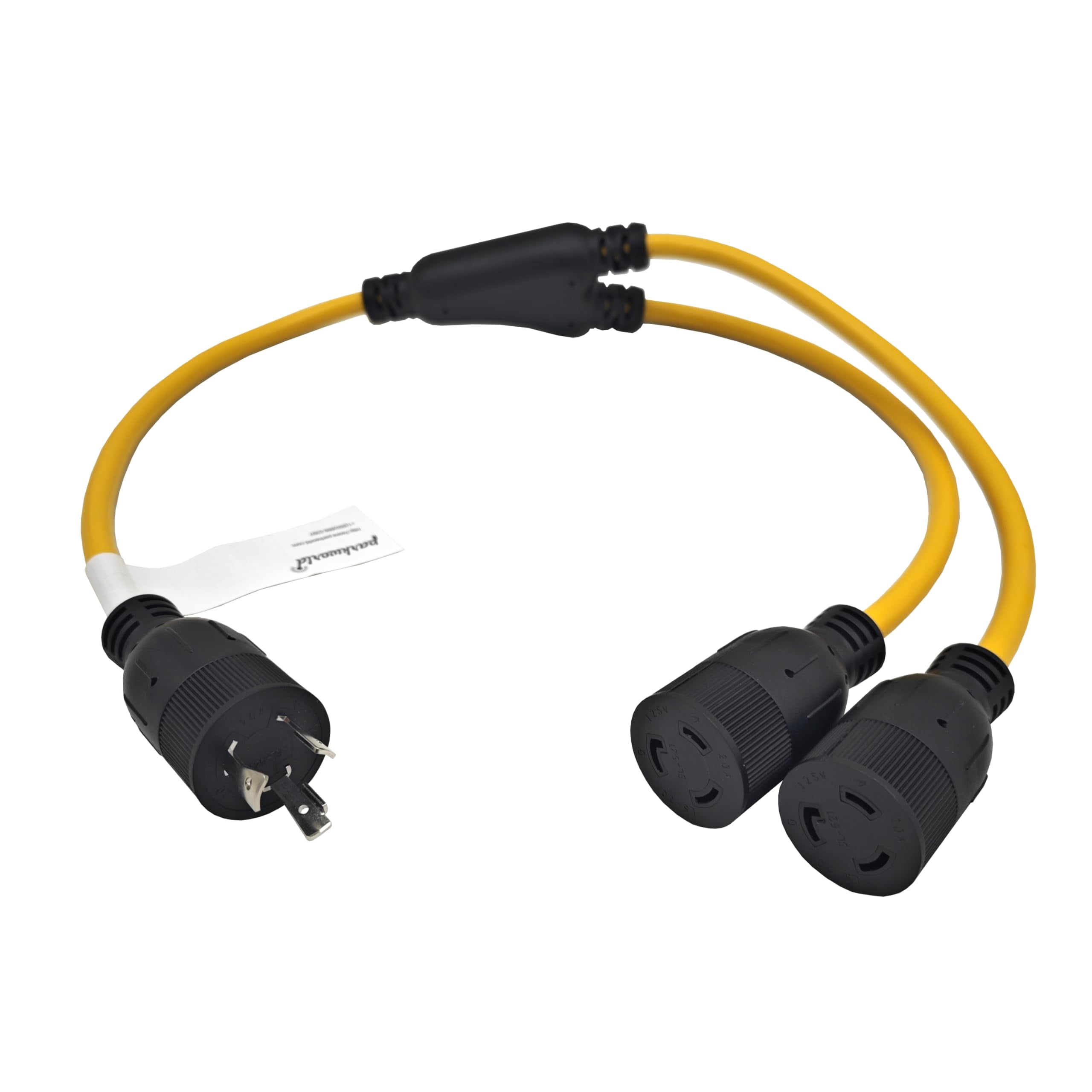 Parkworld 79063 Splitter L5-20 Plug to (2) L5-20 Receptacle, L5 Twist ...