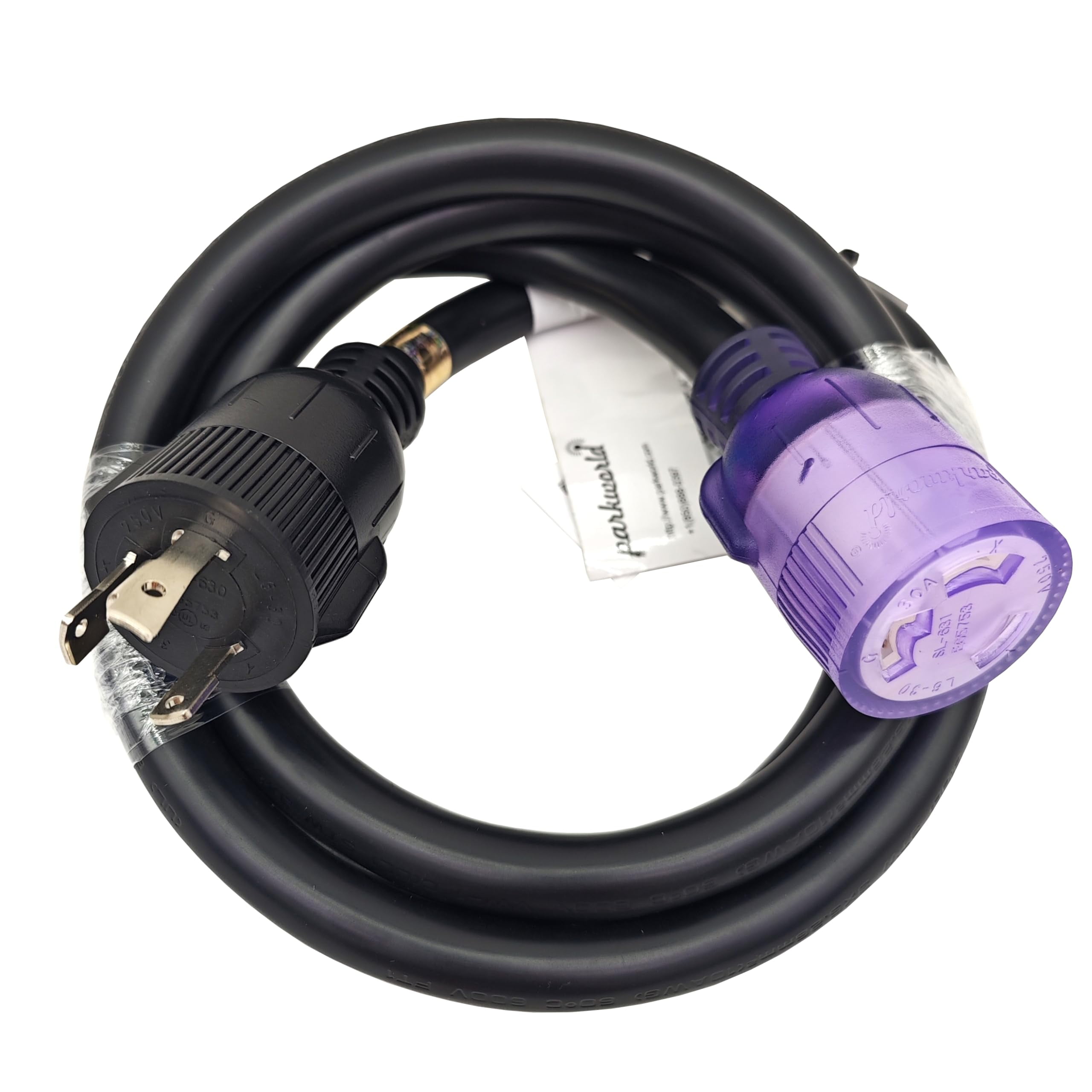Parkworld 79094 NEMA L6-30 Extension Cord, Locking 3-Prong, 30 AMP, 250 ...