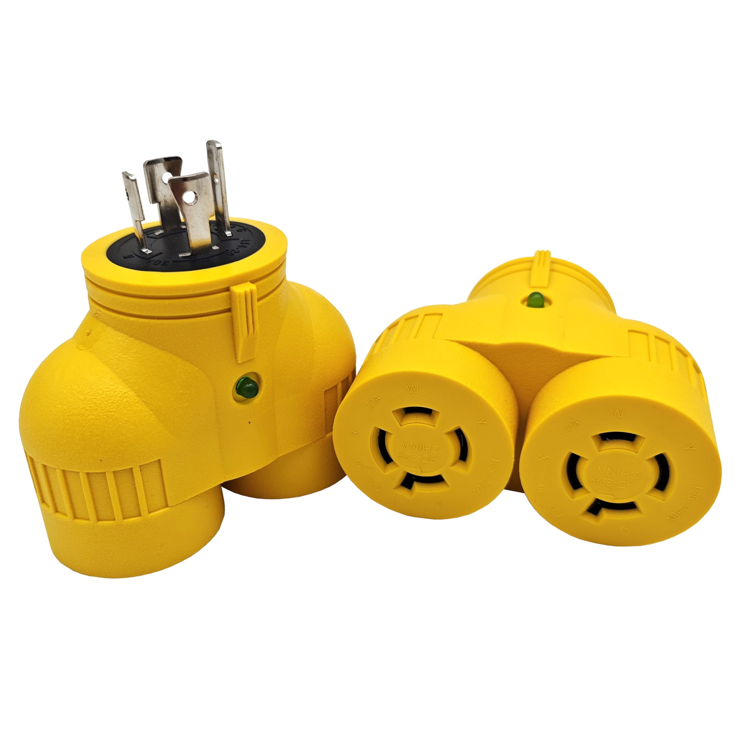 Parkworld 79490 NEMA L14-20P to L14-20R Dual Outlets Splitter Adapter, Output 20A 125V/250V ...