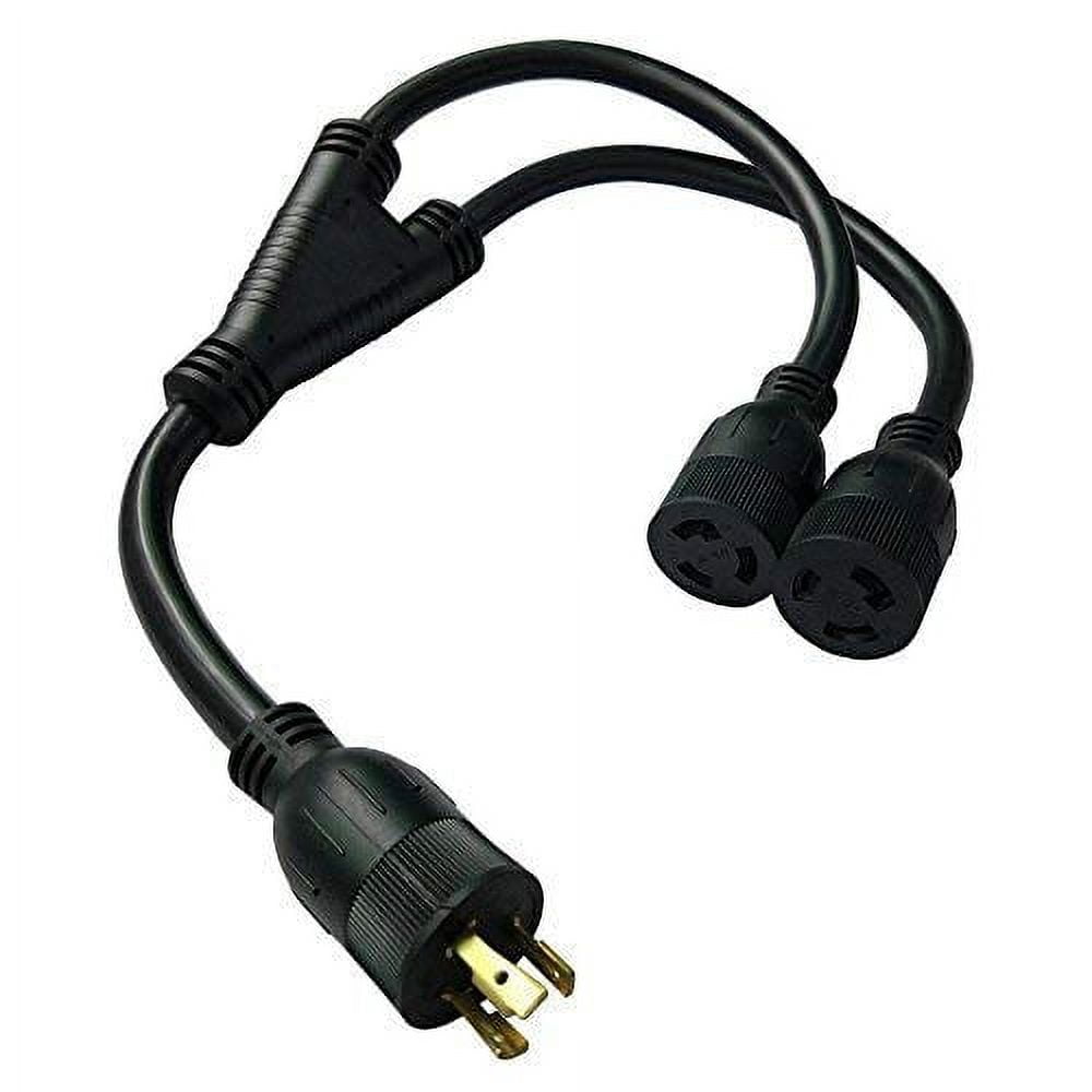 Parkworld 885187 Splitter L6-20 Plug to (2) L6-20 Receptacle, L6 Twist ...