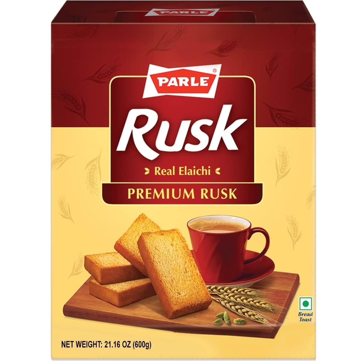 Parle Cardamom Elaichi Rusk MFF30 Crispy Snack (600 grams / 21.16 oz ...