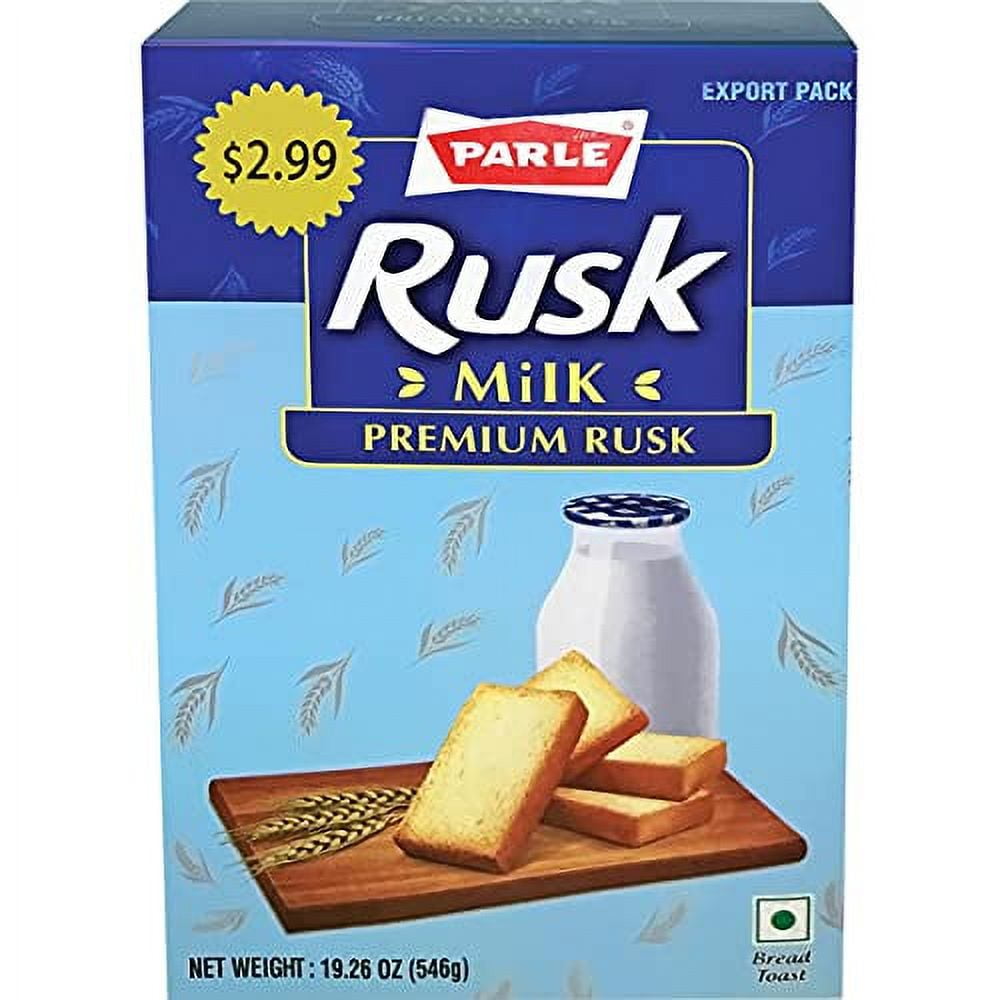 Parle Premium Milk Rusk, Crispy Tea Time Snack, 546g, Enriched with ...