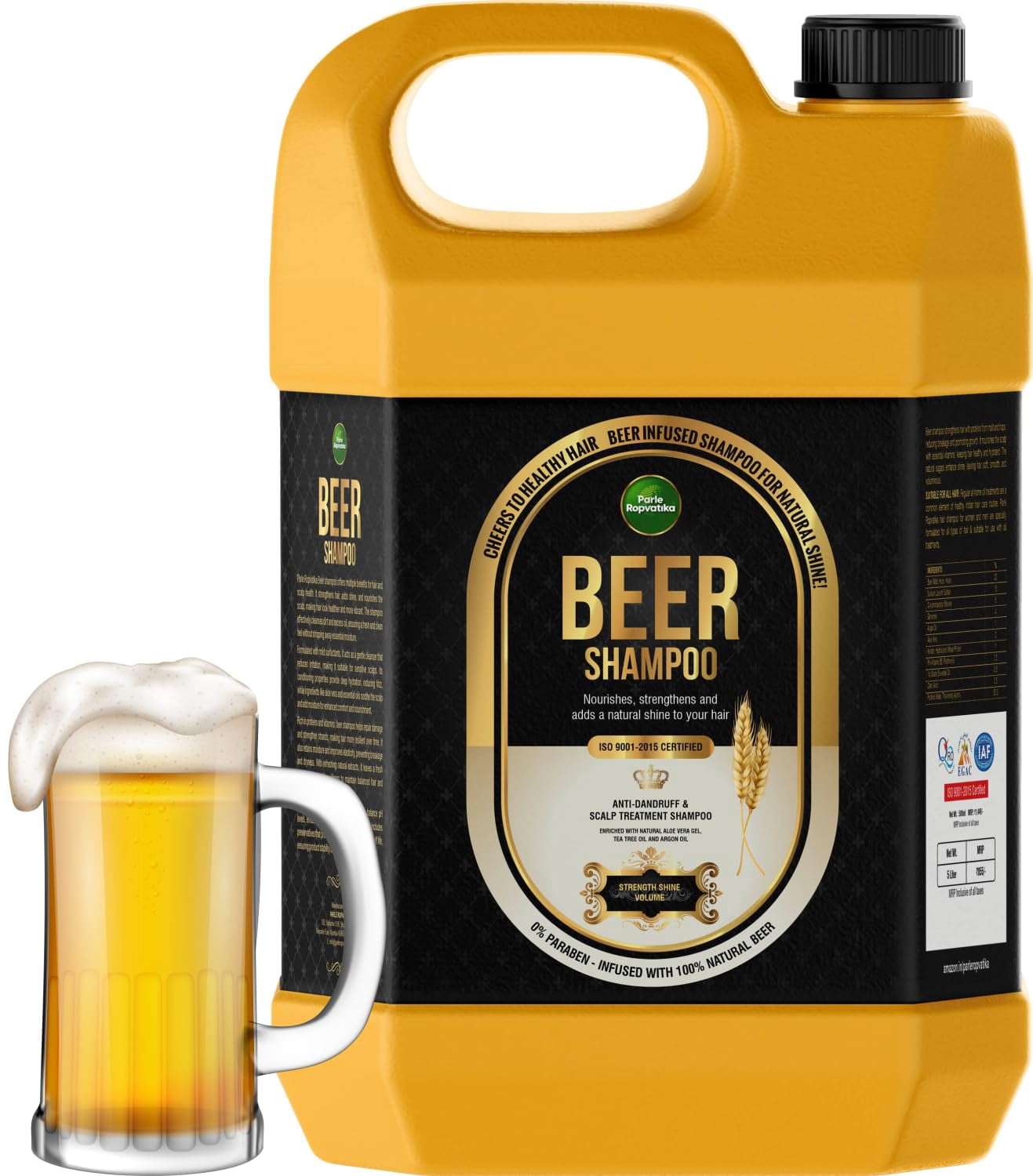 Parle Ropvatika 5 Liter Beer Herbal Shampoo Extra 20 AntiDandruff Hair ...