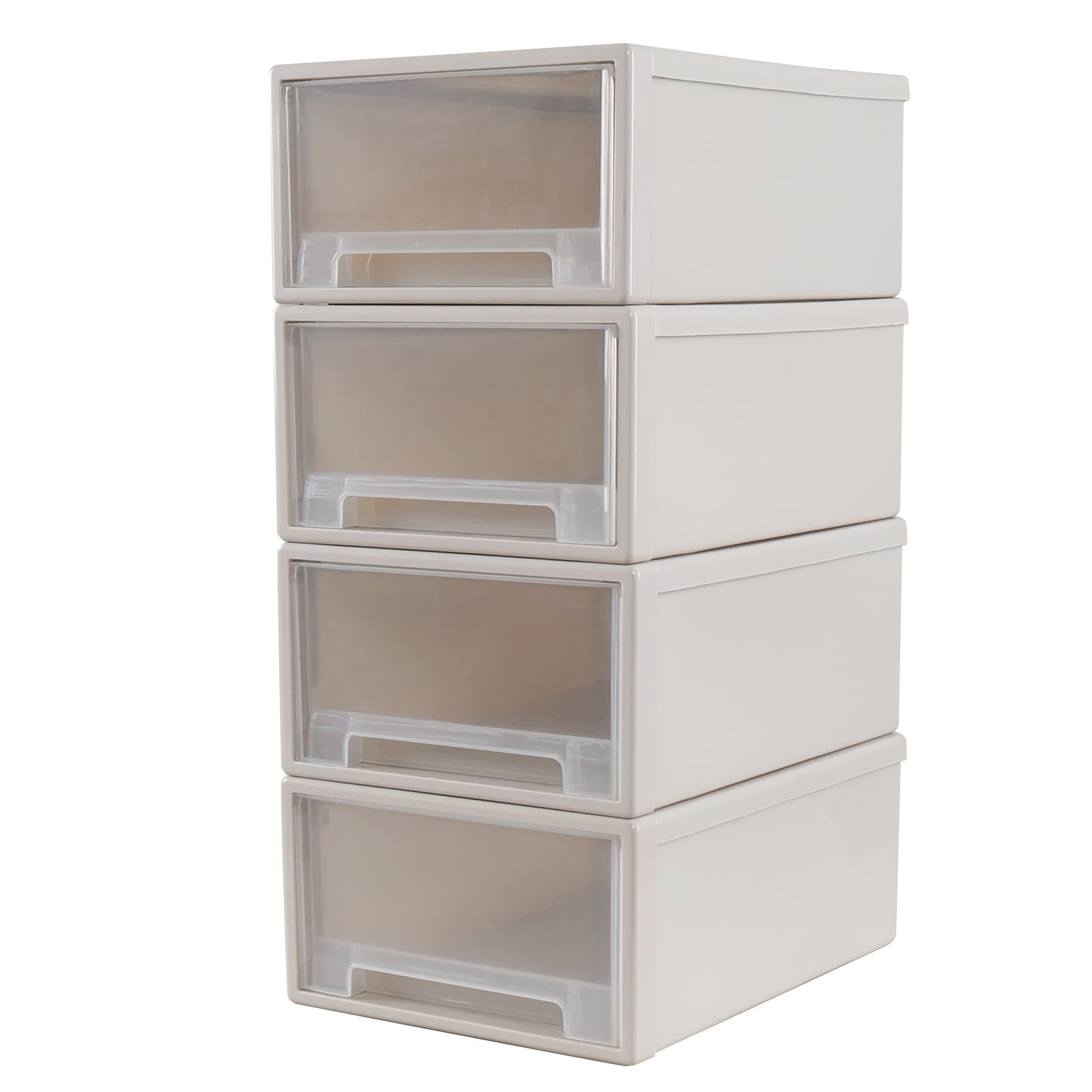 Parlynies 18 Quart Plastic Storage Drawers Unit, Desktop Stackable ...