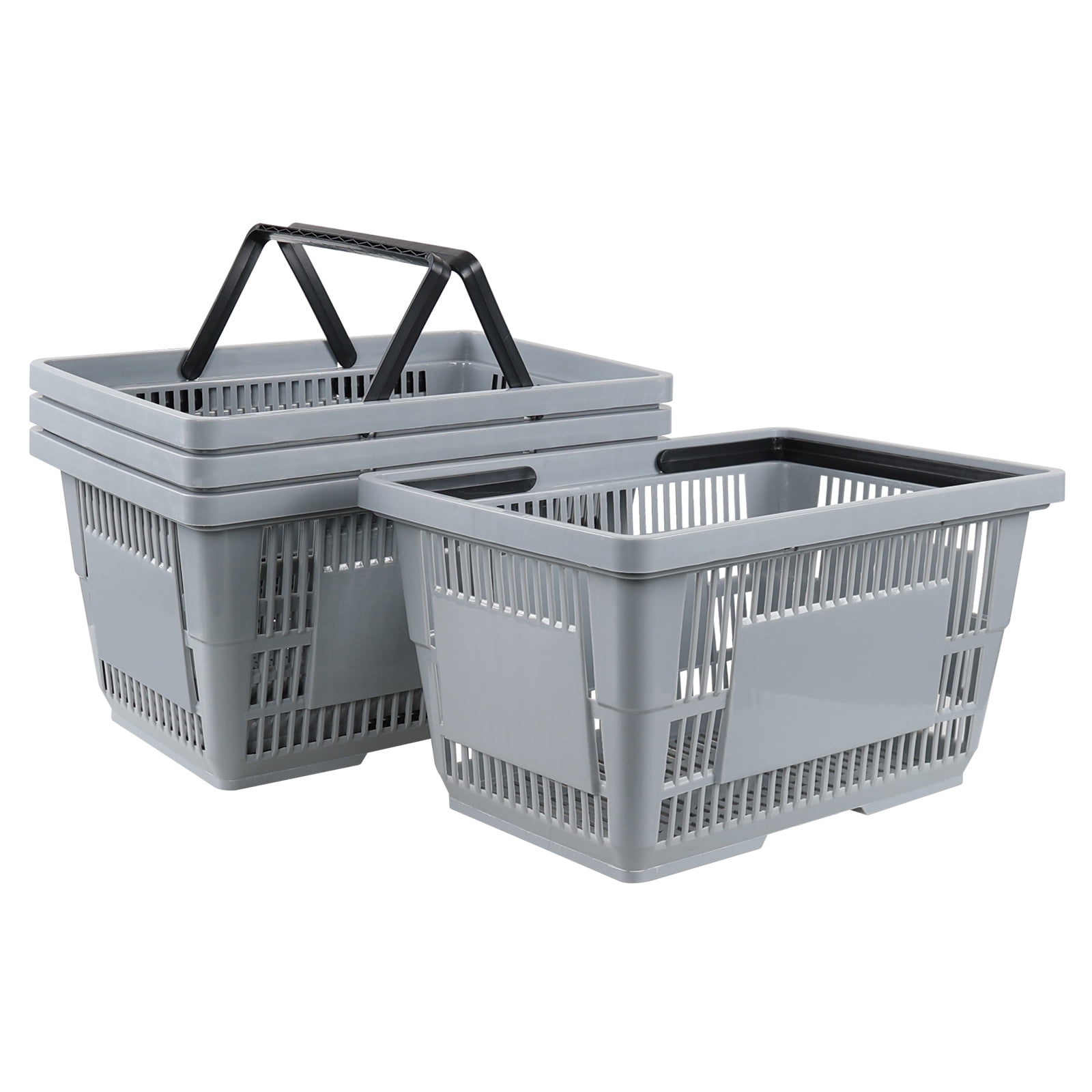 Parlynies 28 L Portable Grocery Basket, Plastic Shopping Baskets with ...
