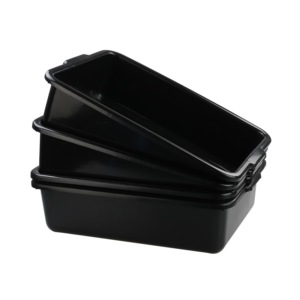 Parlynies 4-Pack 25 L Commercial Bus Box/Tote Box, Plastic Utility Bus ...