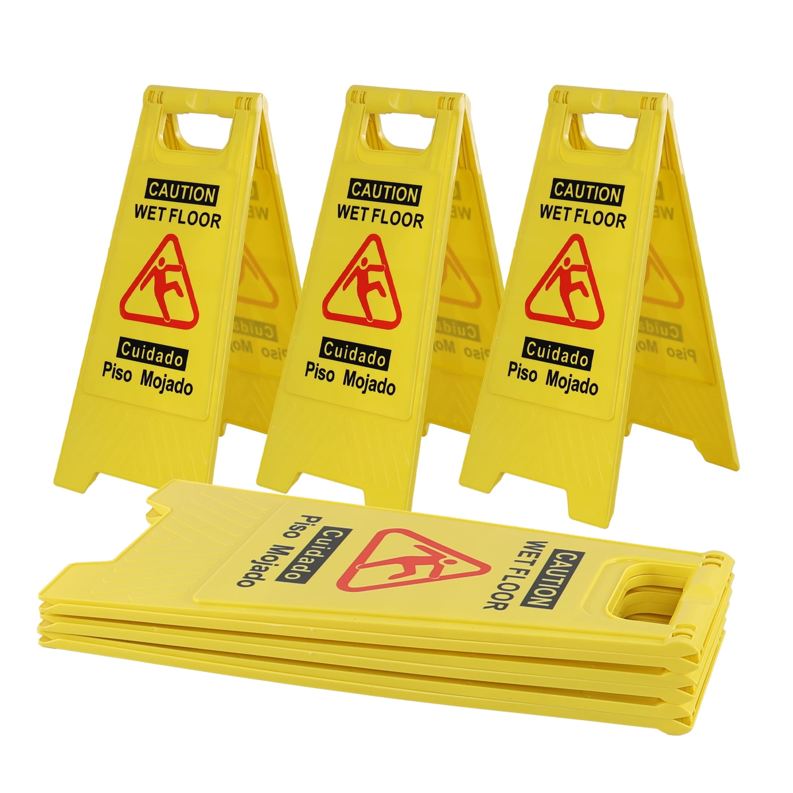 Parlynies A Frame Caution Wet Floor Sign, Bilingual Double-Sided Safety ...