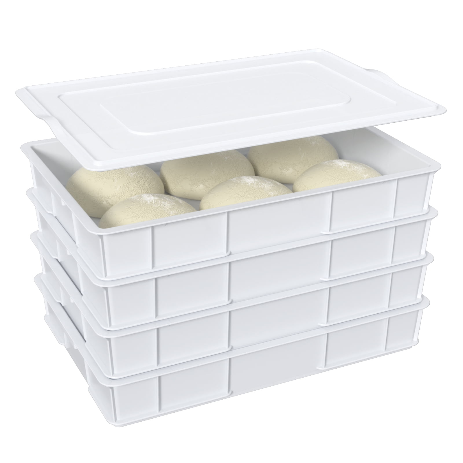 Parlynies Commercial Dough Proofing Box with Lid, Plastic Stackable ...