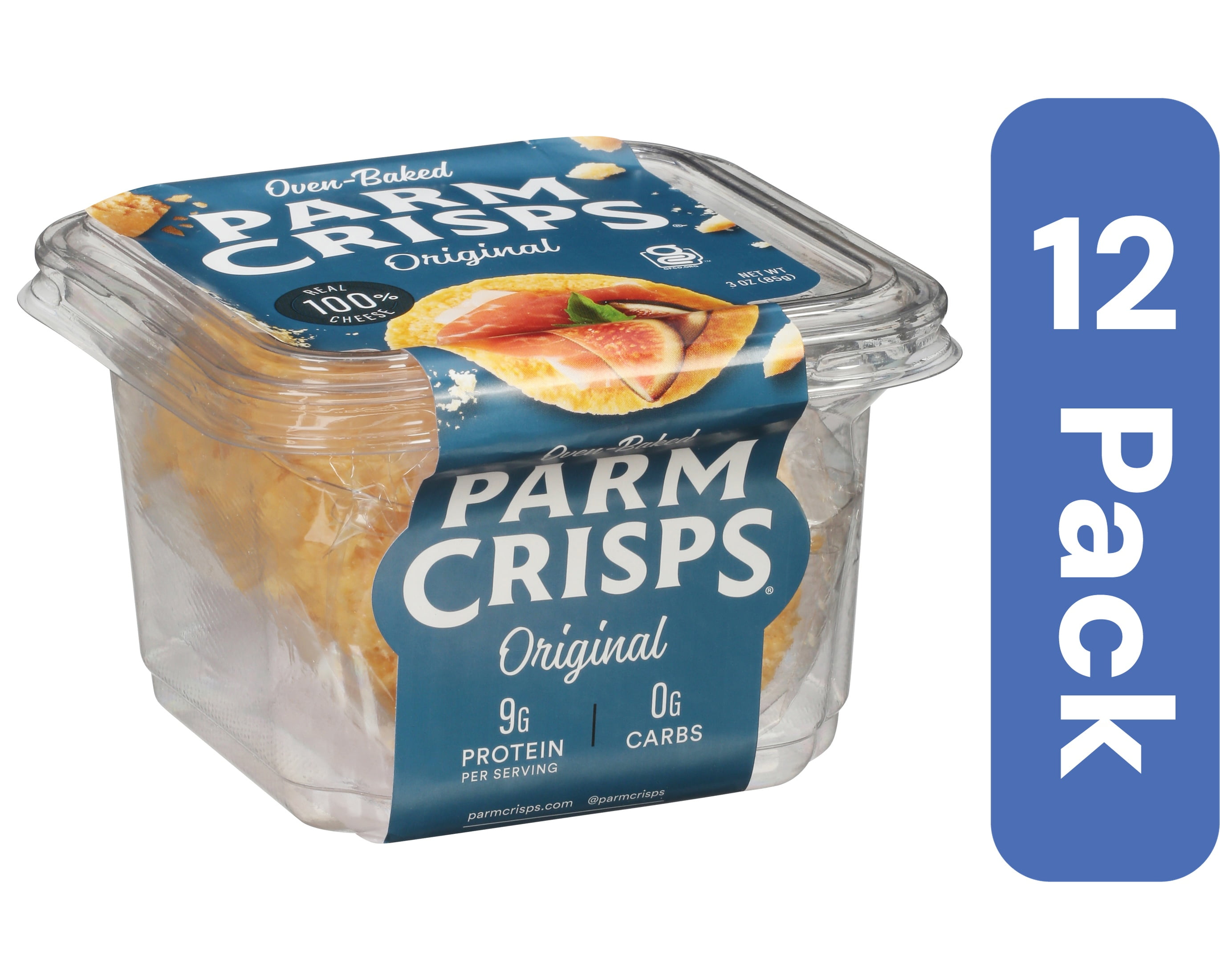 Parm Crisps Aged Parmesan Crackers 3 oz (Pack Of 12) - Walmart.com