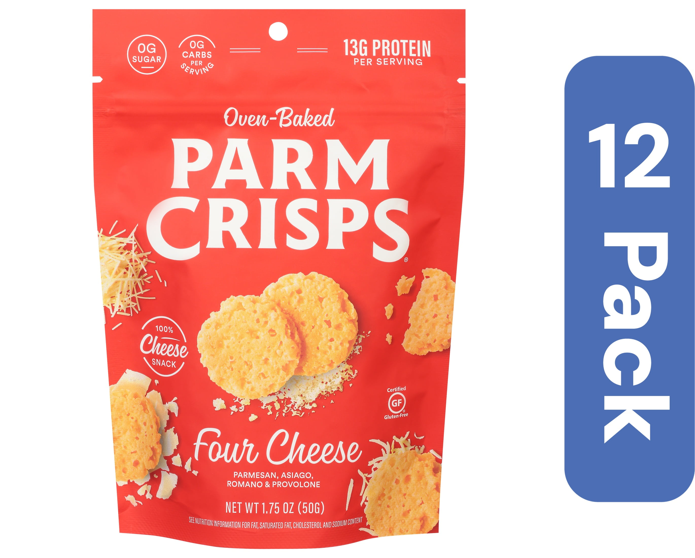 Parm Crisps Four Cheese Crisps 1.75 oz (Pack of 12) - Walmart.com