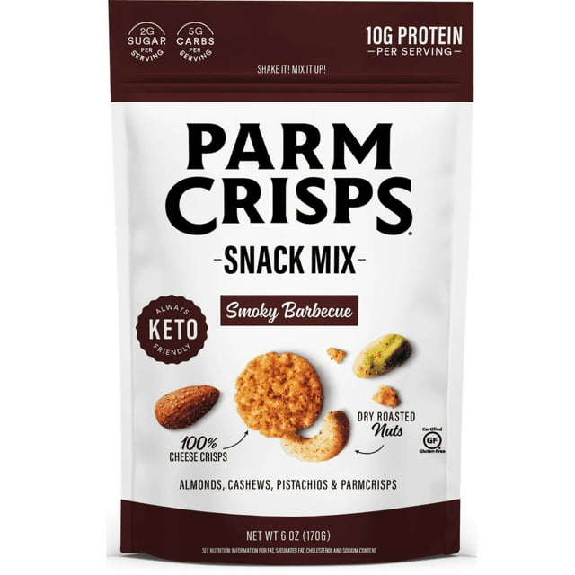 ParmCrisps Keto Friendly Snack Mix 6.0oz (170g) Flavor: Smoky Barbecue ...