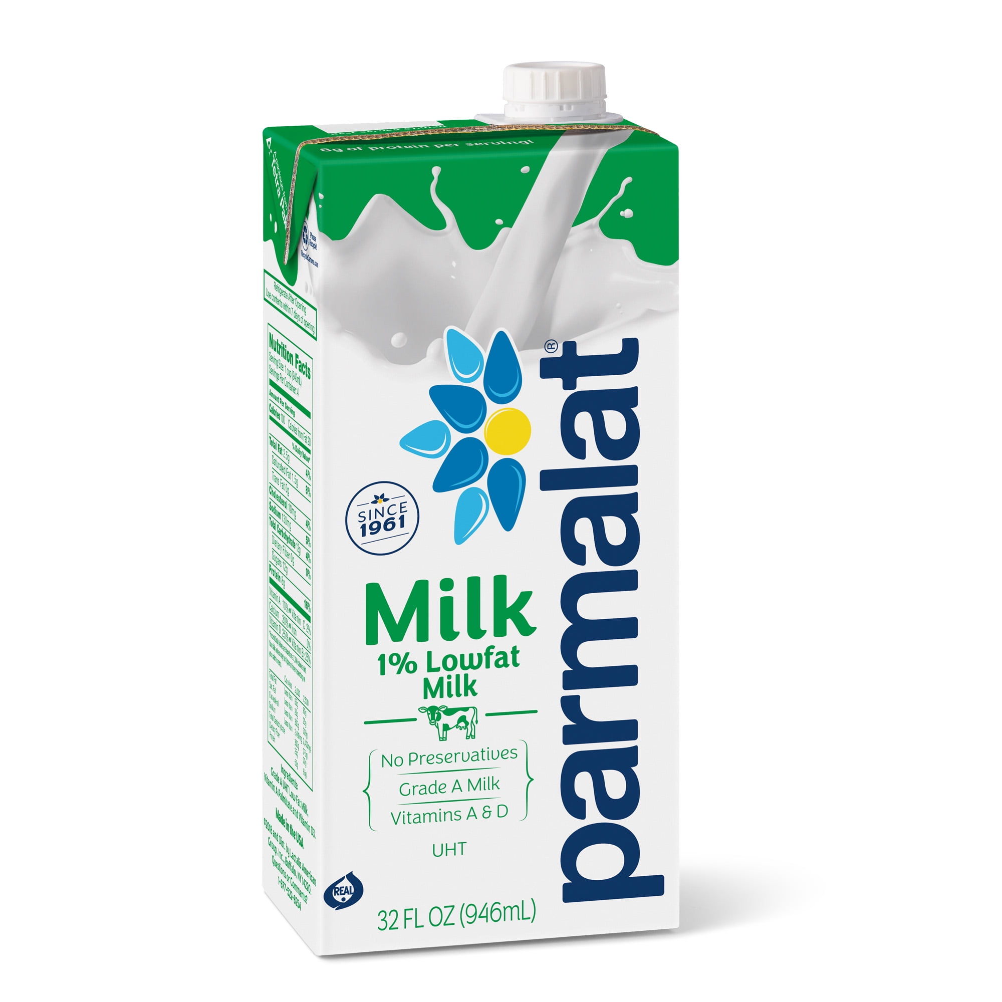 Parmalat 1% Lowfat Milk, 32 fl oz (Shelf-Stable) - Walmart.com