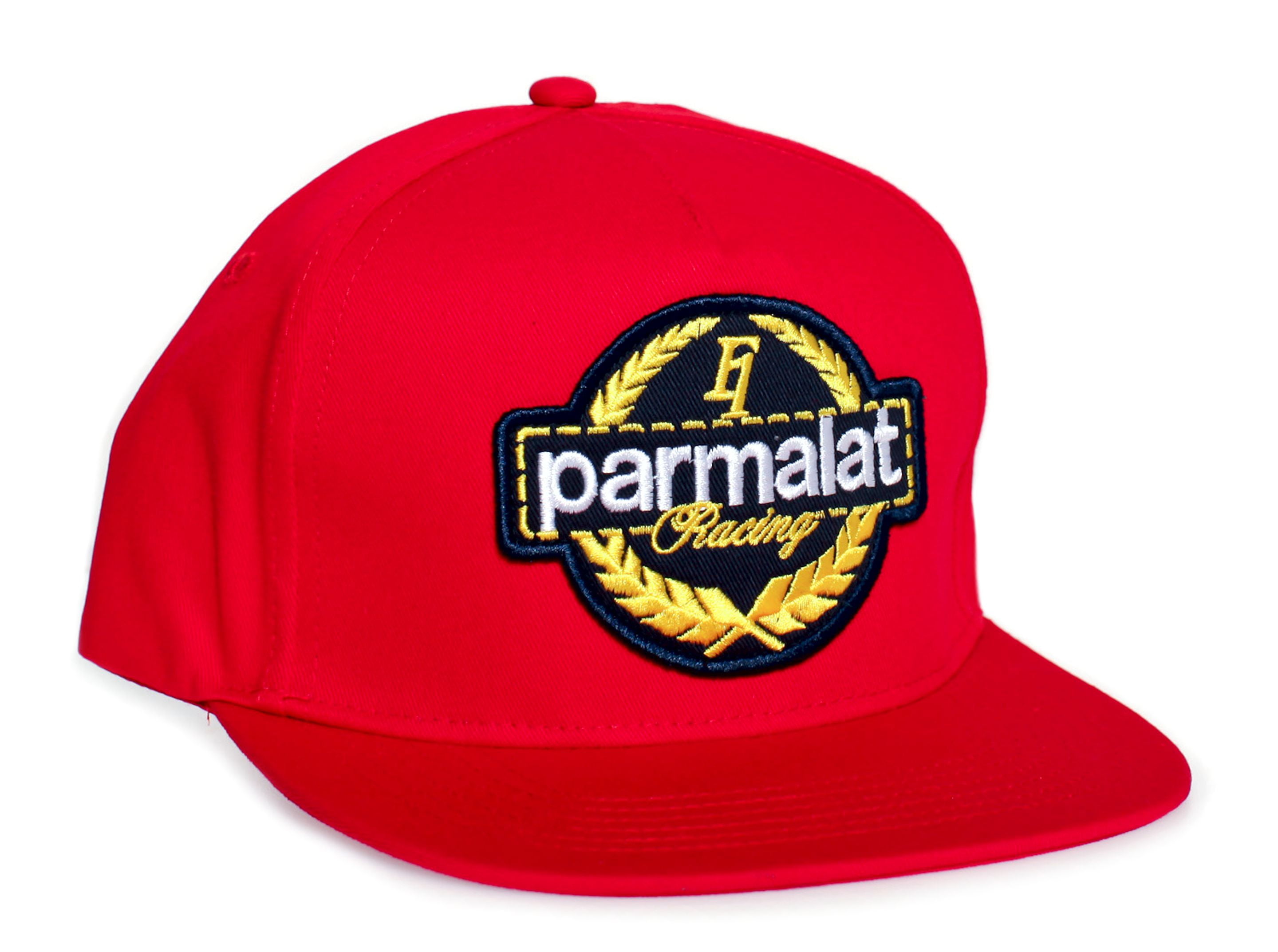 Parmalat Hat Racing Car Team Embroidered Cap Flat Red - Walmart.com