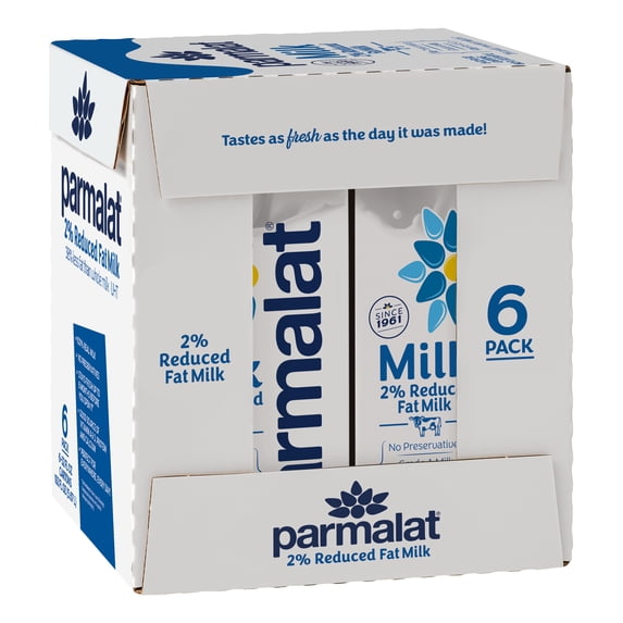 Parmalat UHT 2% Reduced Fat Milk, 32 fl oz, 6 Ct - Walmart.com
