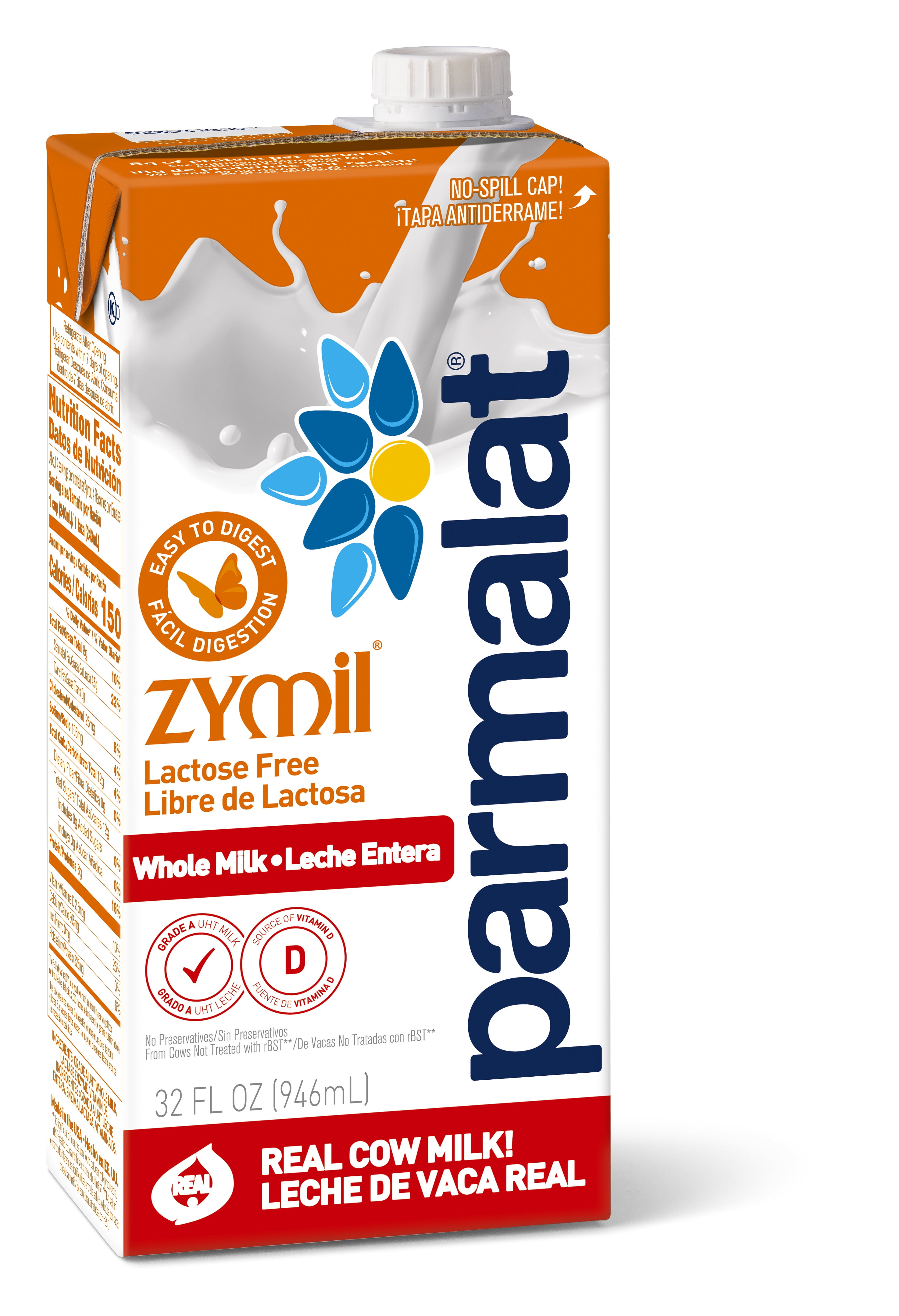 Parmalat Zymil Lactose Free Whole Milk, 32 fl oz - Walmart.com
